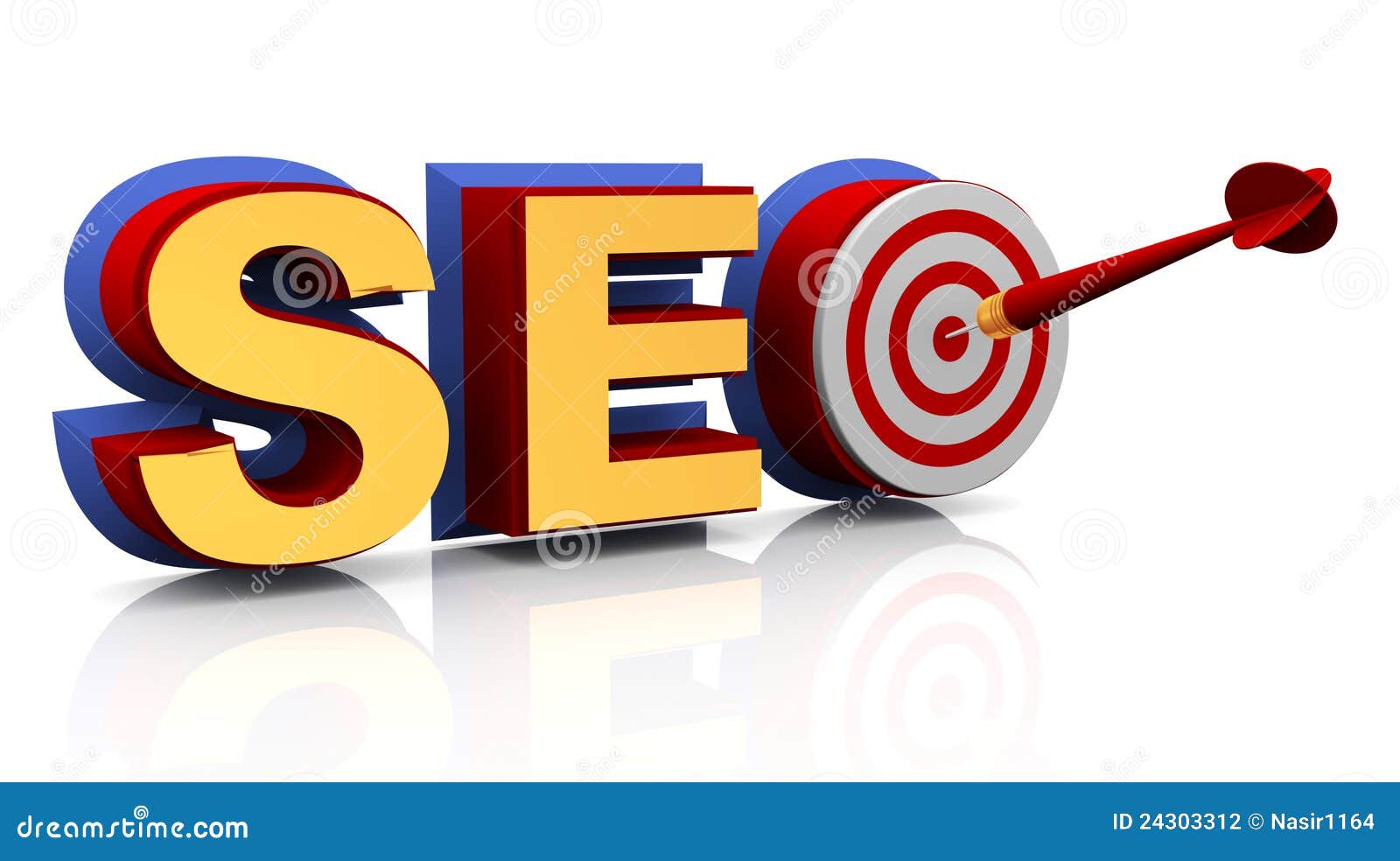 3d target seo stock illustration. Illustration of ideas - 24303312
