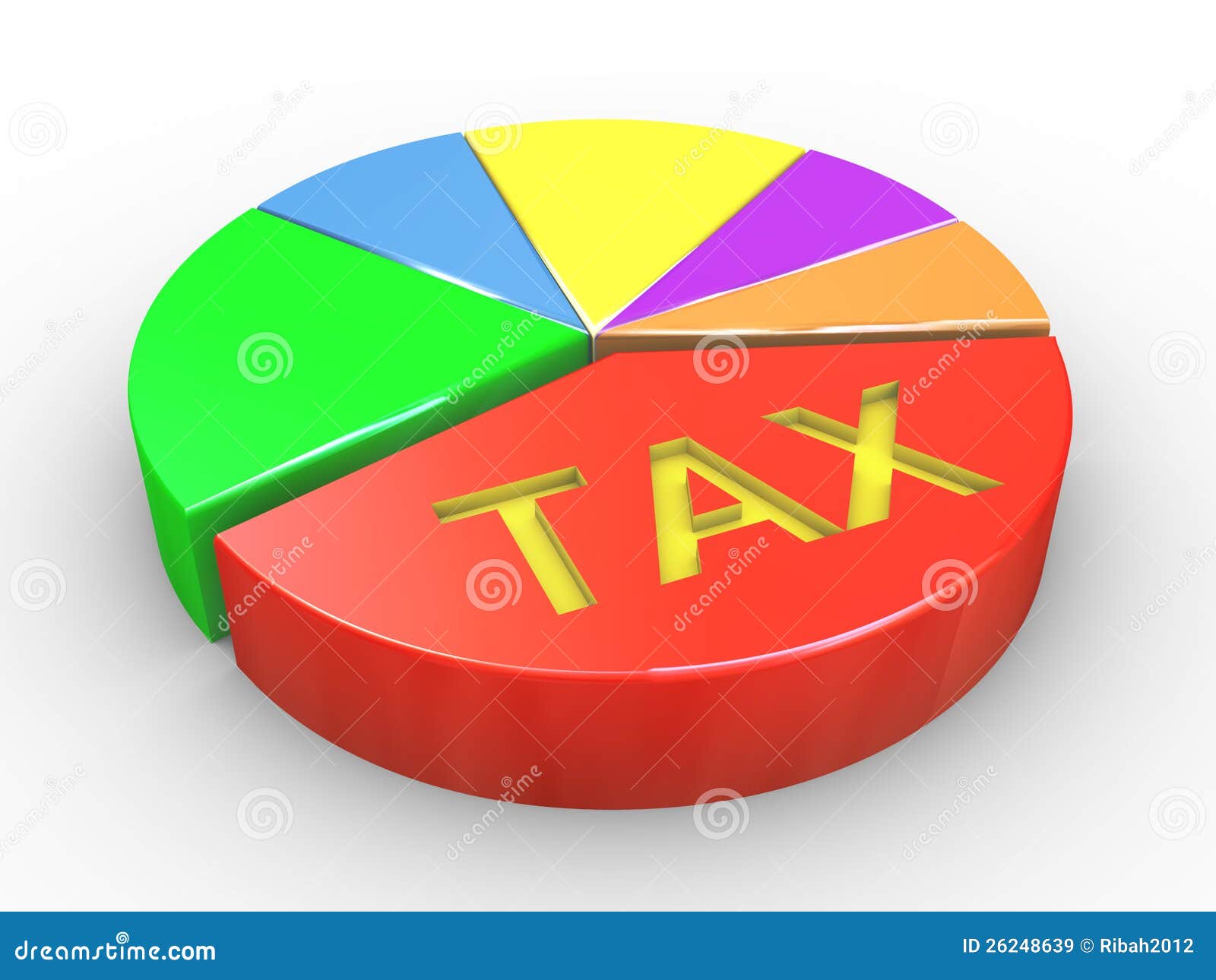 3d tax pie chart stock illustration. Illustration of graph - 26248639