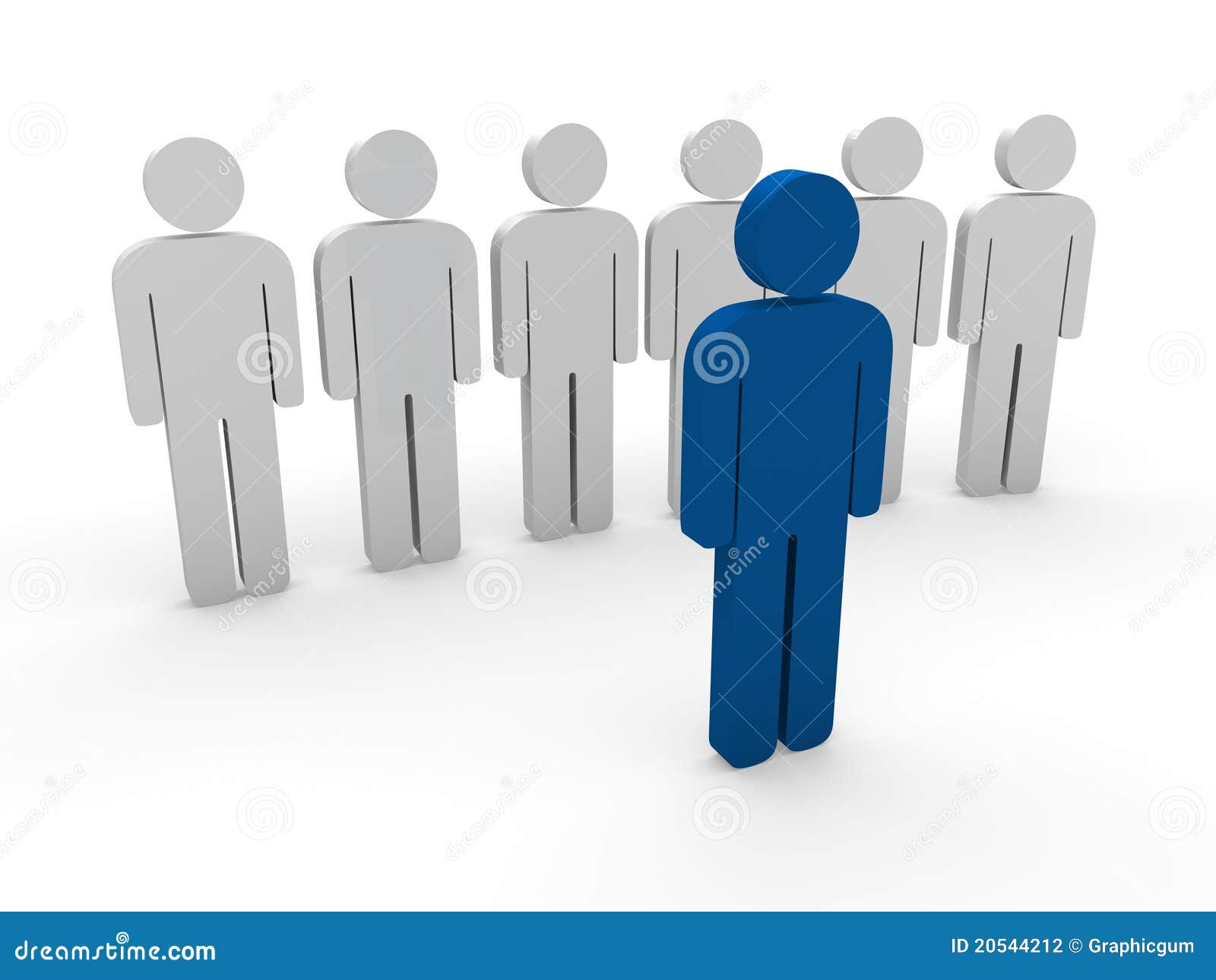 3d team blue stock illustration. Illustration of corporate - 20544212