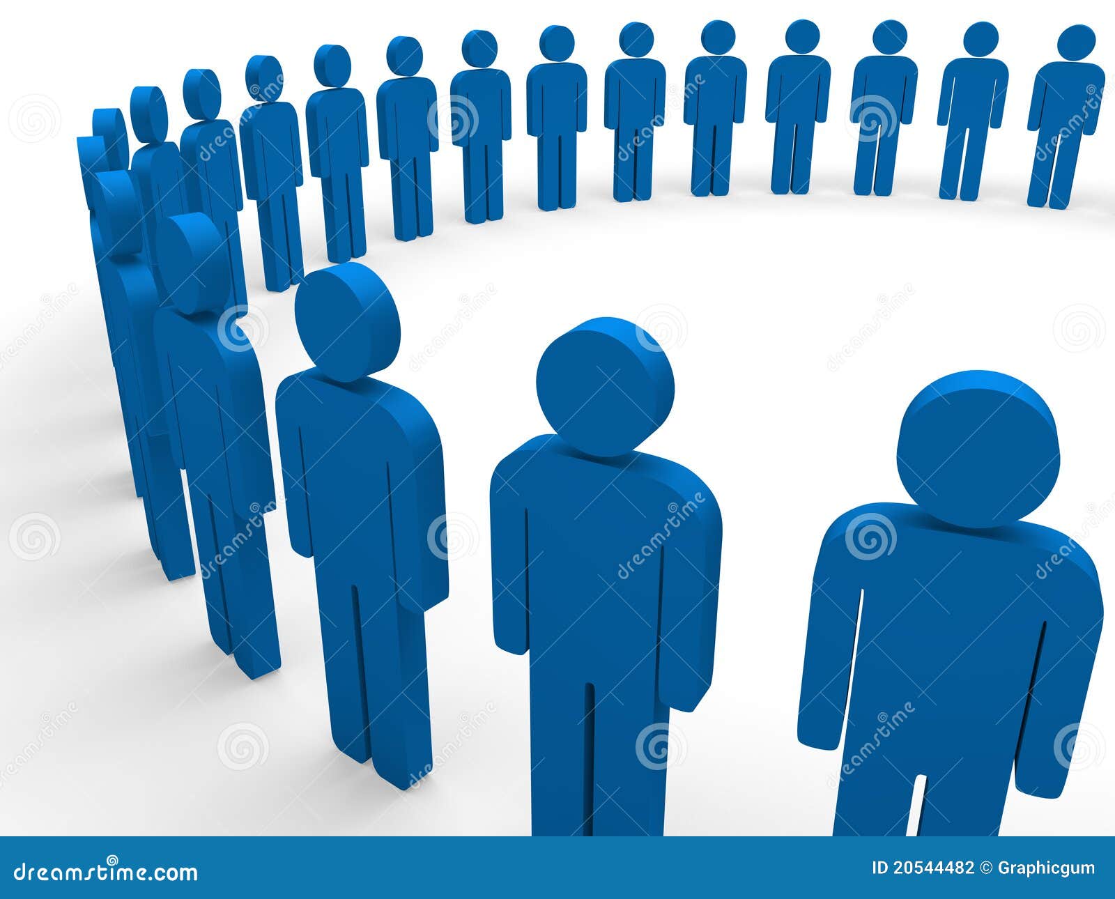 3d team circle blue stock illustration. Illustration of isolated - 20544482