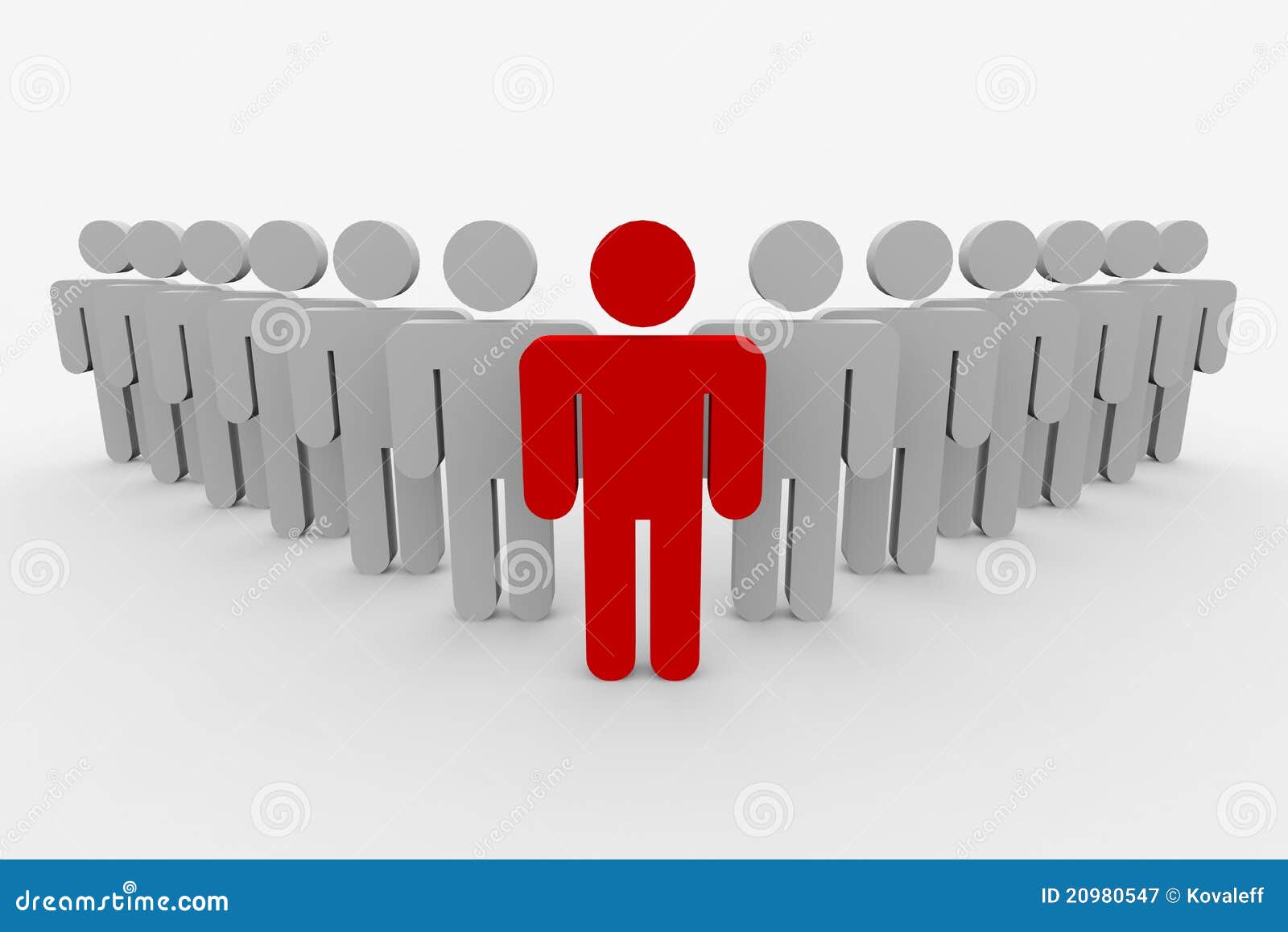 3D Team Leader Man. Concept Stock Illustration - Illustration of ...