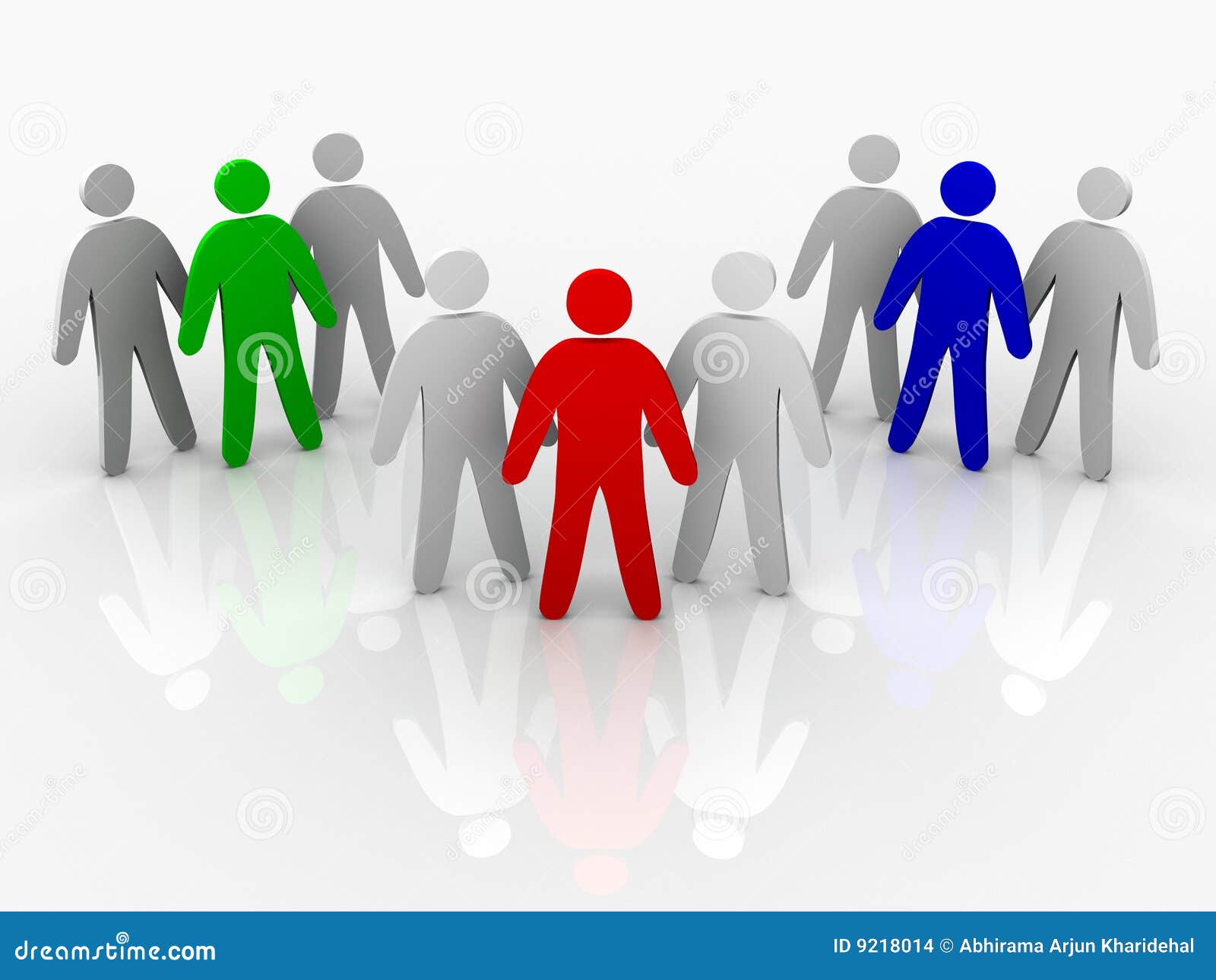 3D Teams met hun leiders stock illustratie. Illustration of bespreking ...