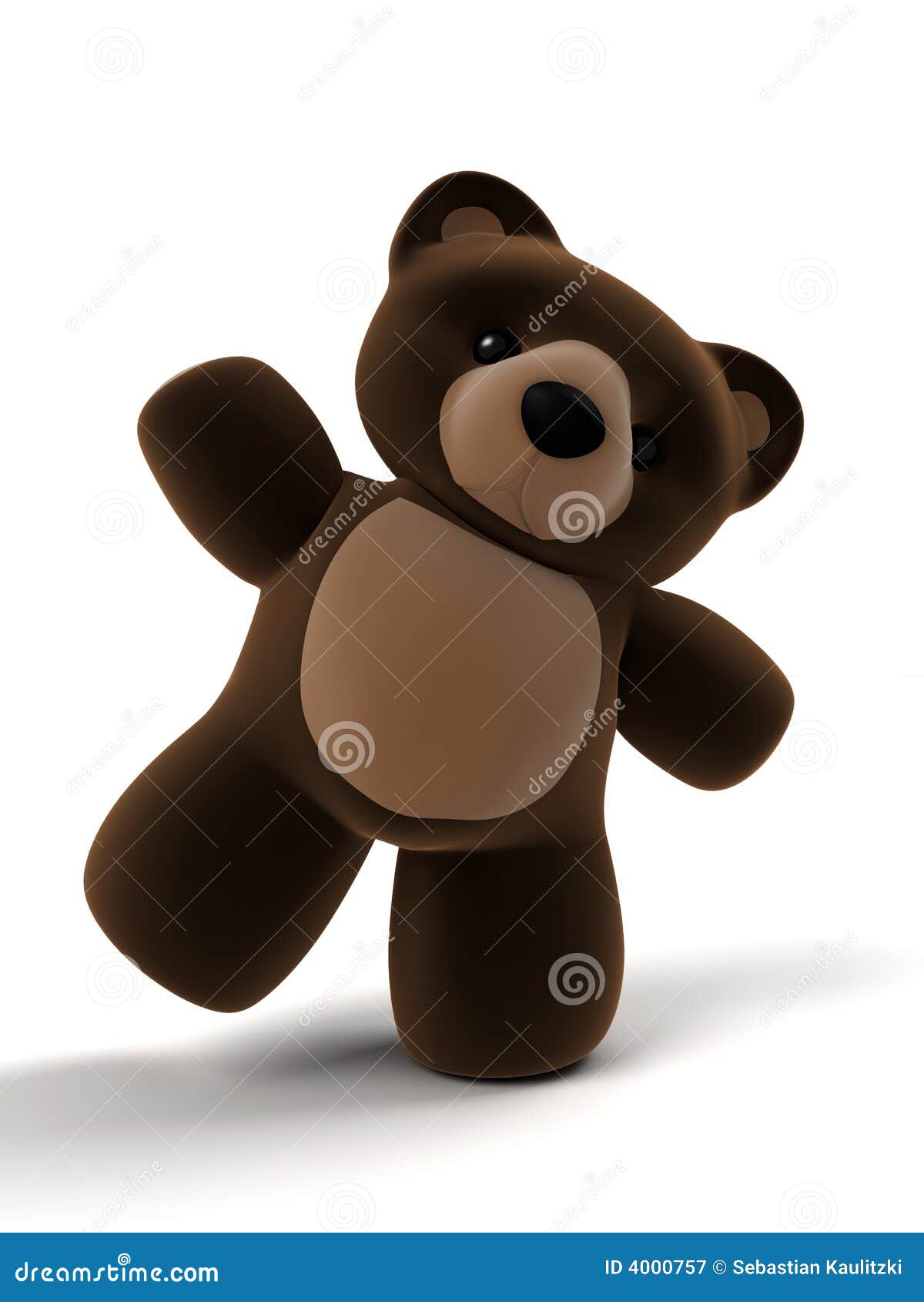 3d teddy stock illustration. Illustration of celebration - 4000757