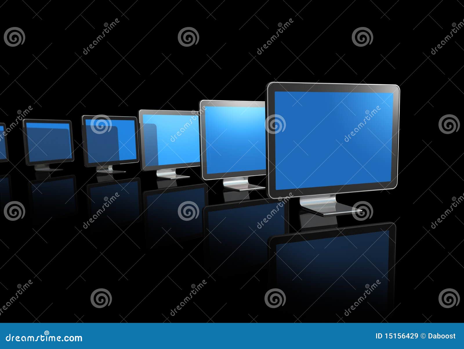 3D televisieschermen stock illustratie. Illustration of digitaal - 15156429