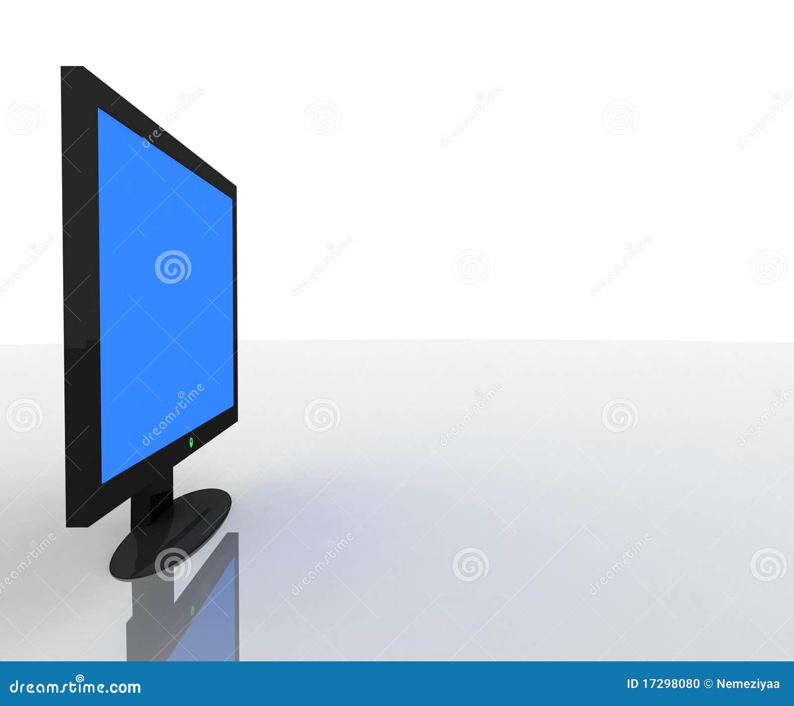 3D television in profil stock illustration. Illustration of design ...