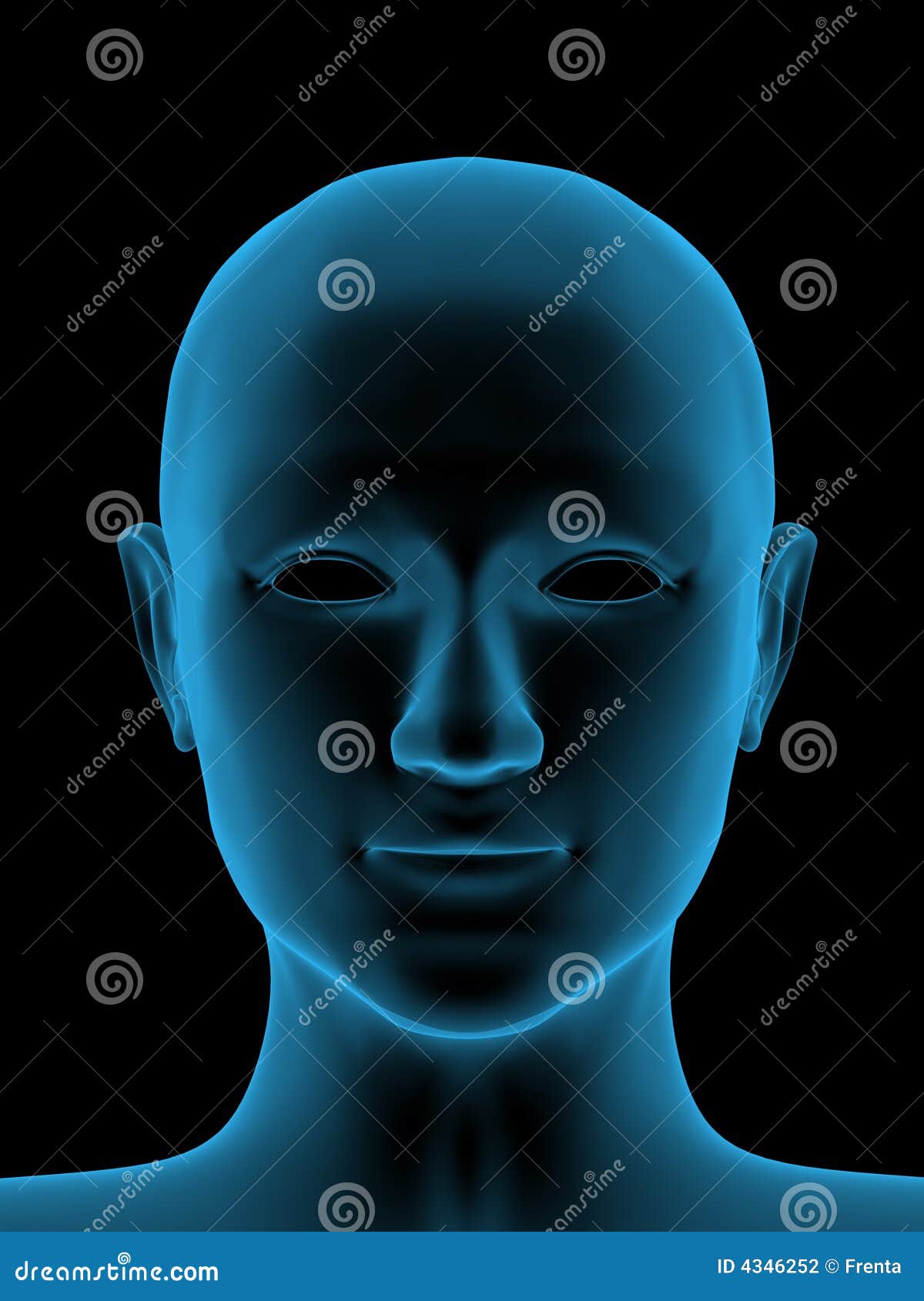 3d Testa Trasparente Della Persona - Raggi X Illustrazione di Stock ...