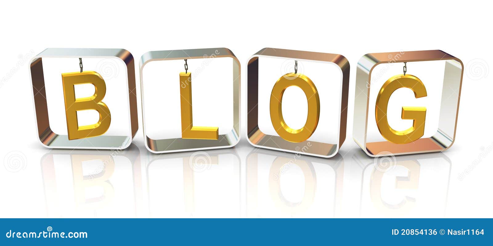 3d text blog stock illustration. Illustration of graphic - 20854136