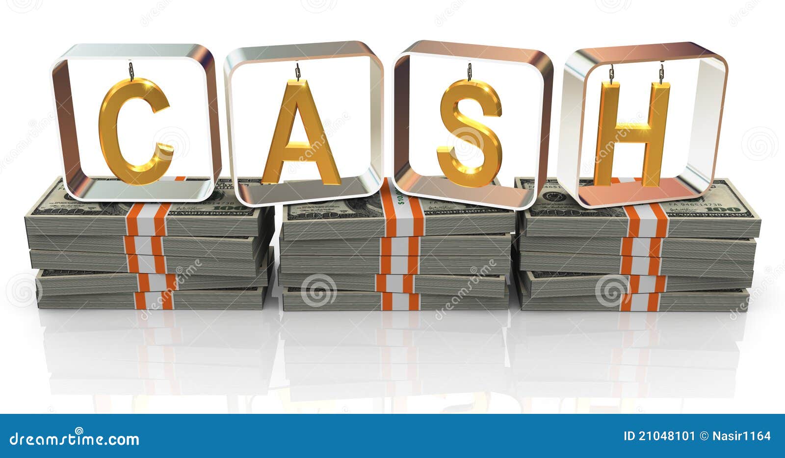 3d text cash stock illustration. Illustration of hanging - 21048101