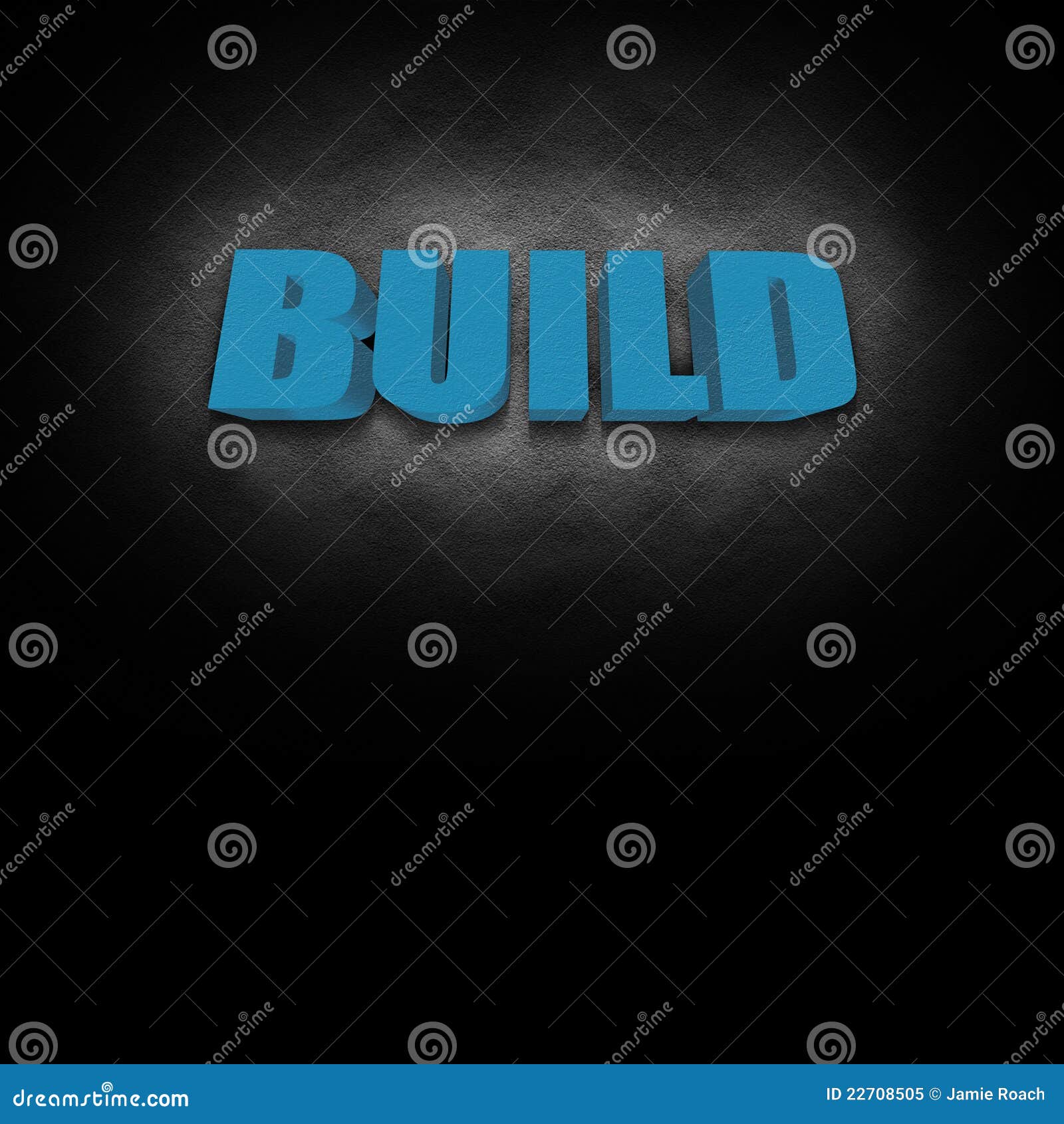 3D Text Concept Build stock illustration. Illustration of leadership ...