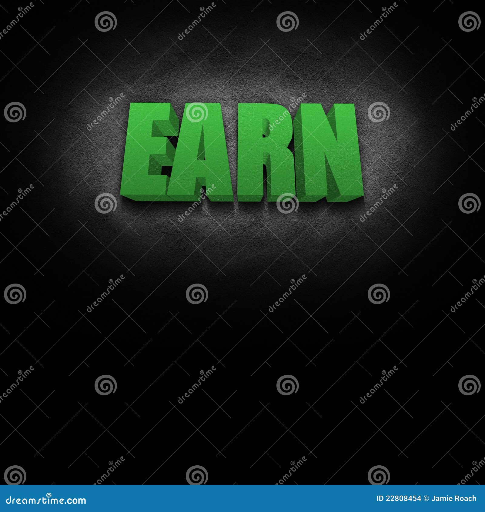 3D Text Concept Earn stock illustration. Illustration of graphic - 22808454