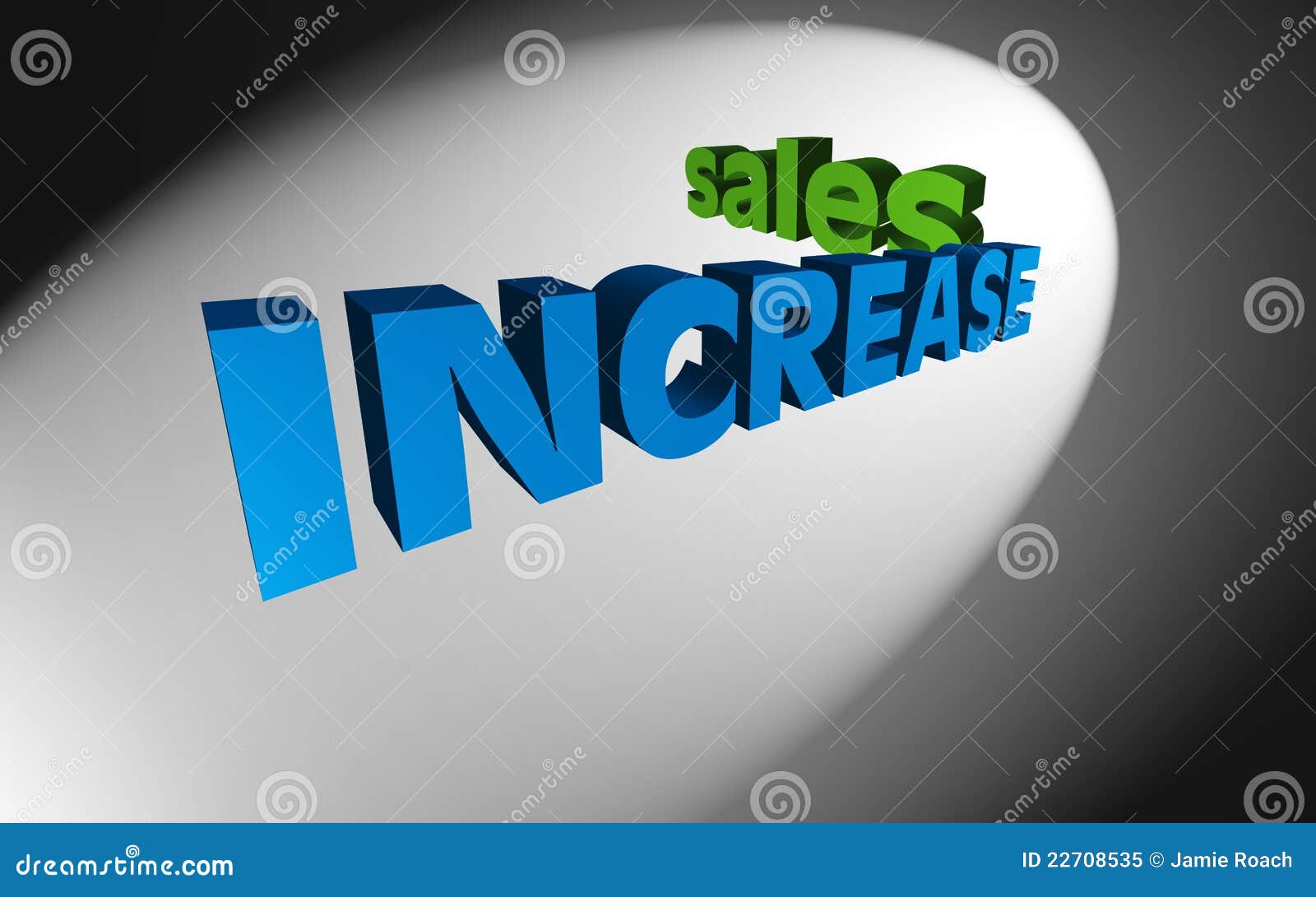 3D Text Concept Increase Sales Stock Illustration - Illustration of ...
