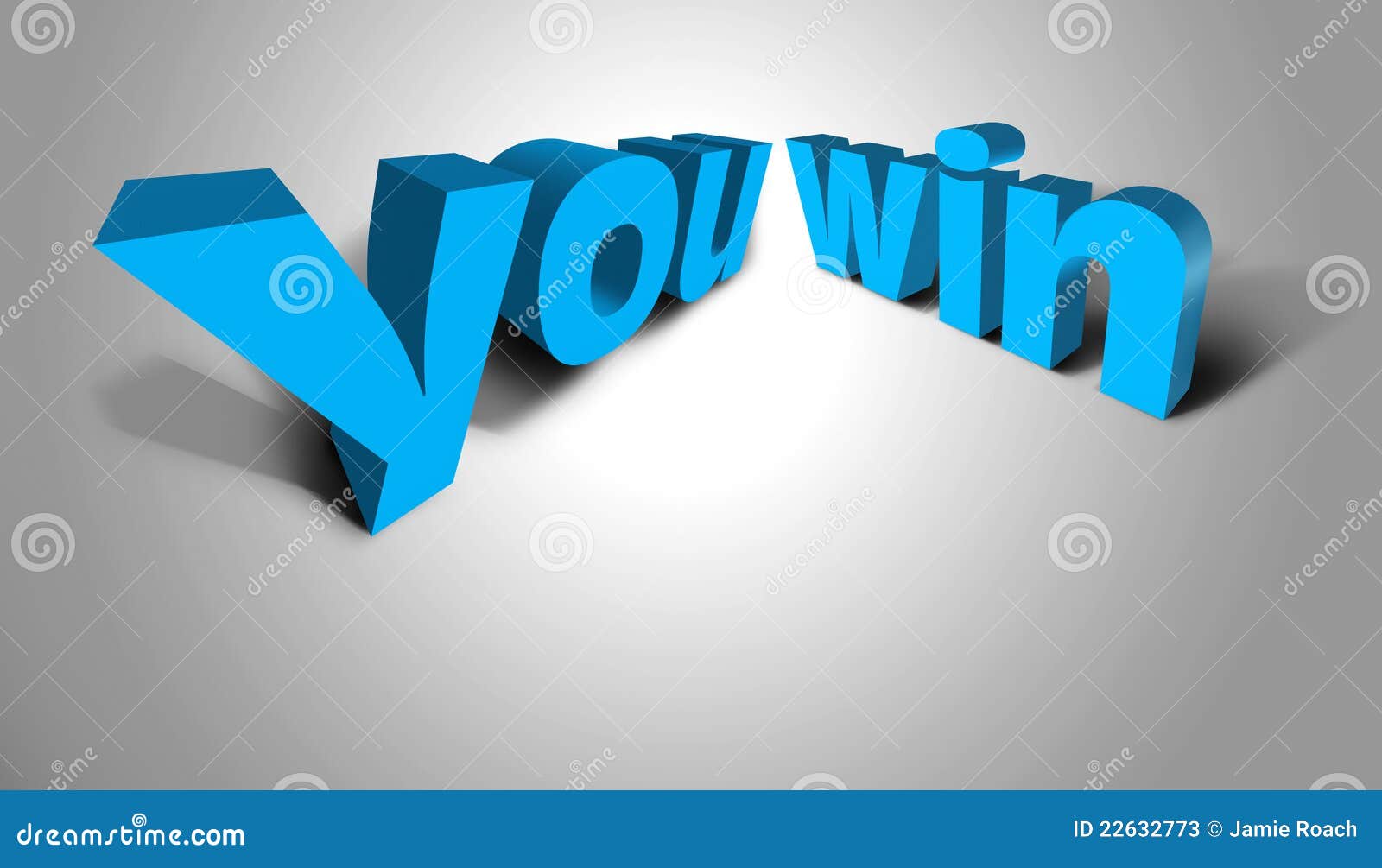 3D Text Concept You Win stock illustration. Illustration of leader ...