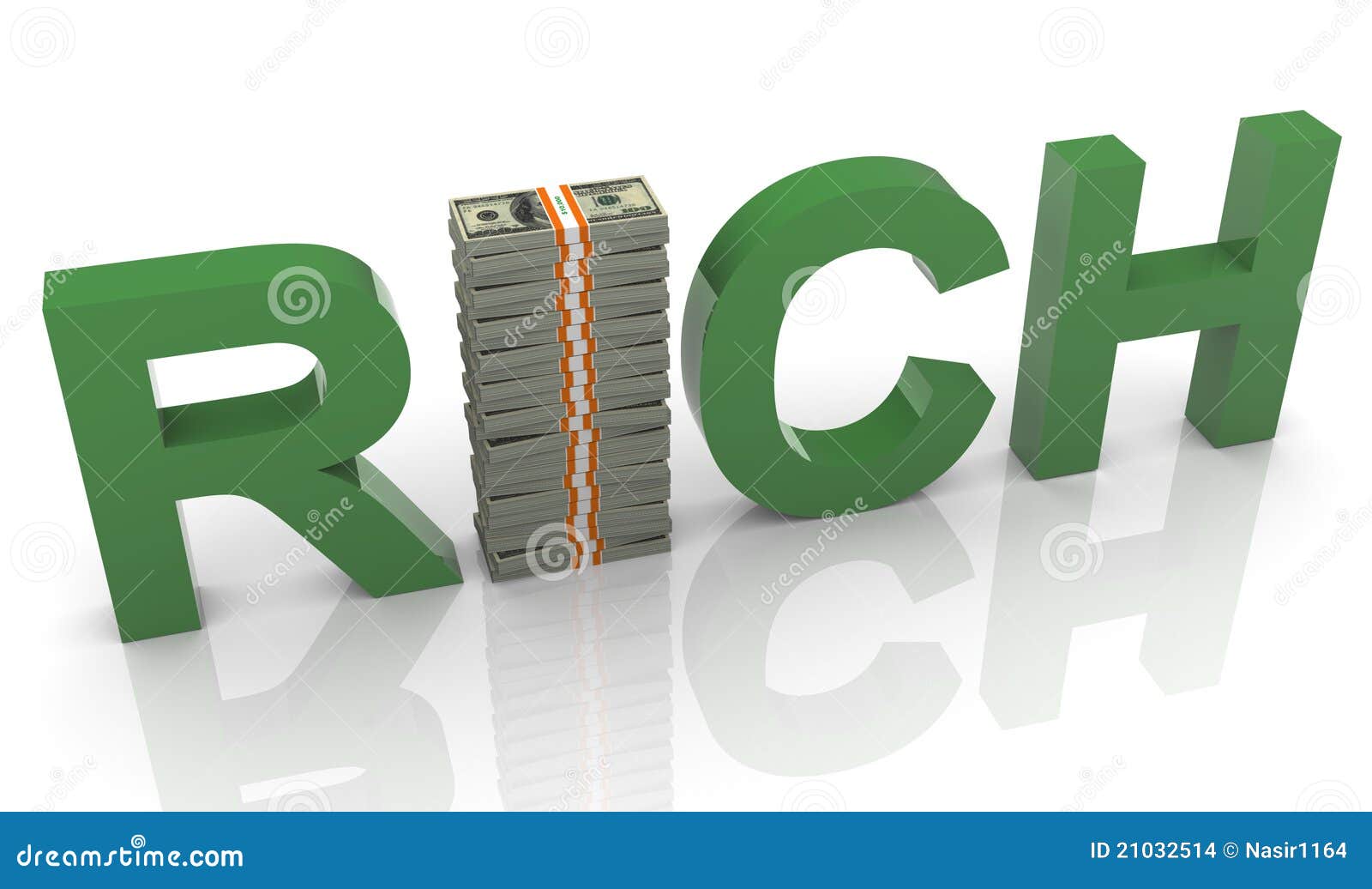 3d text rich stock illustration. Illustration of financial - 21032514
