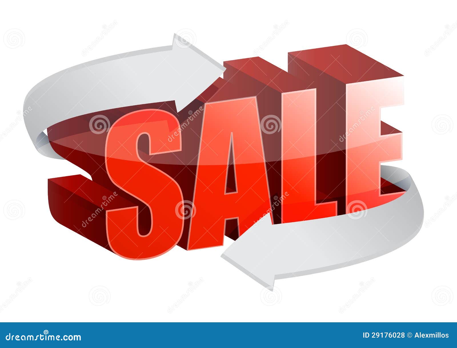 3d Text Sale and Changing Arrows Stock Illustration - Illustration of ...