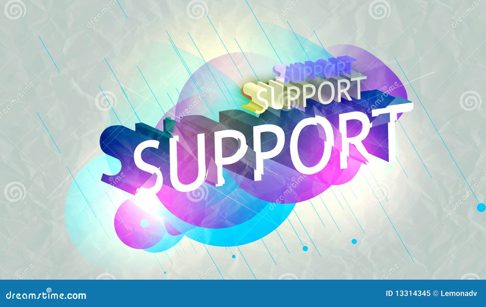 3d text support stock illustration. Illustration of corporation - 13314345