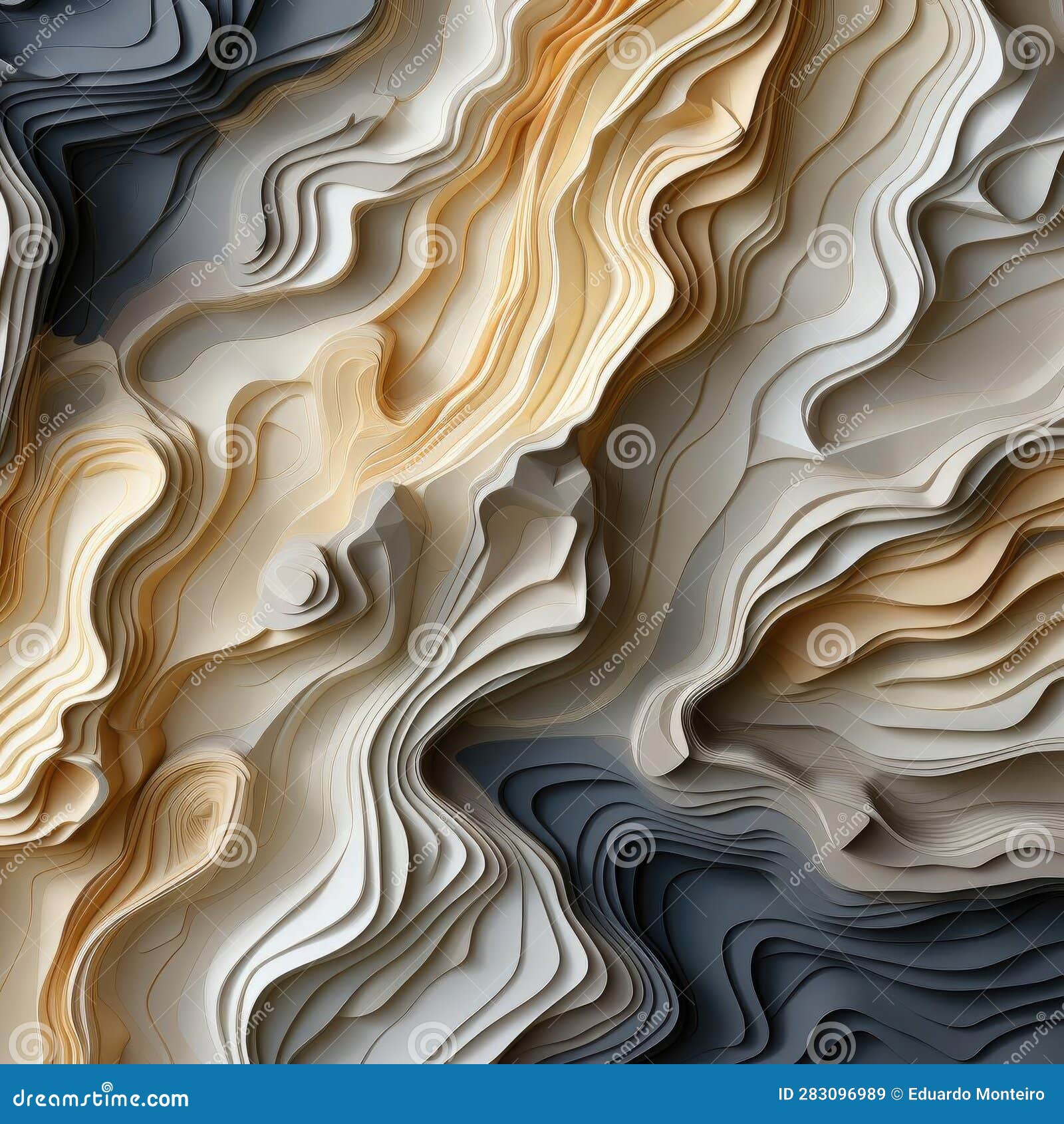 3D Textured Paper Background with Paper Curls Stock Illustration ...