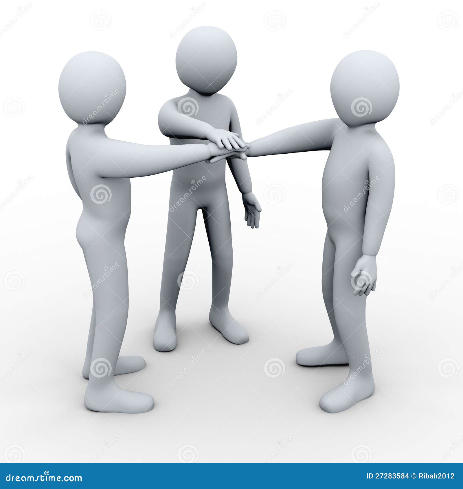 3d Three Friends Partnership Stock Images - Image: 27283584