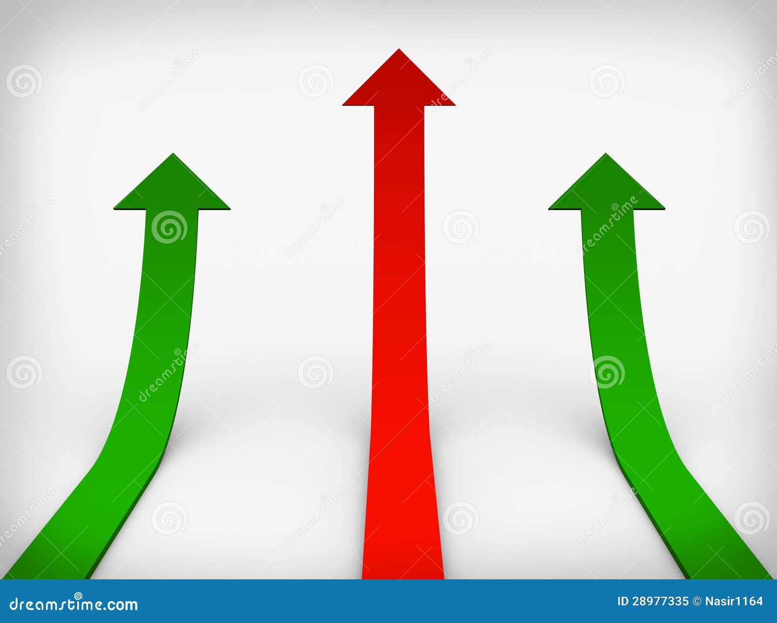 3d three rising arrows stock illustration. Illustration of increase ...