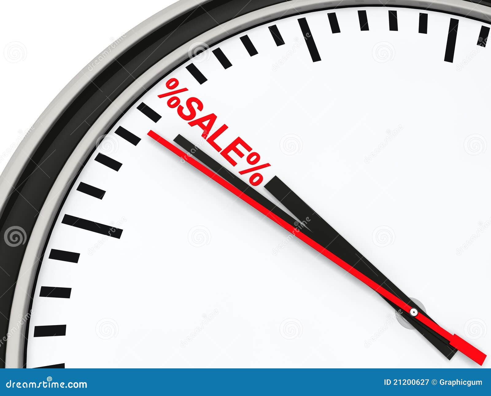 3d time sale clock red stock illustration. Illustration of clock - 21200627