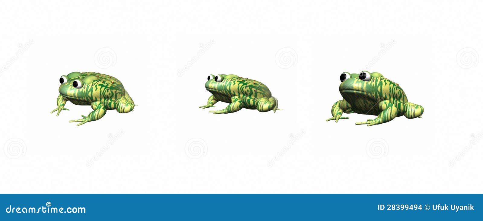 Set Of Three Toads, Different Colors. Vector | CartoonDealer.com #93721040
