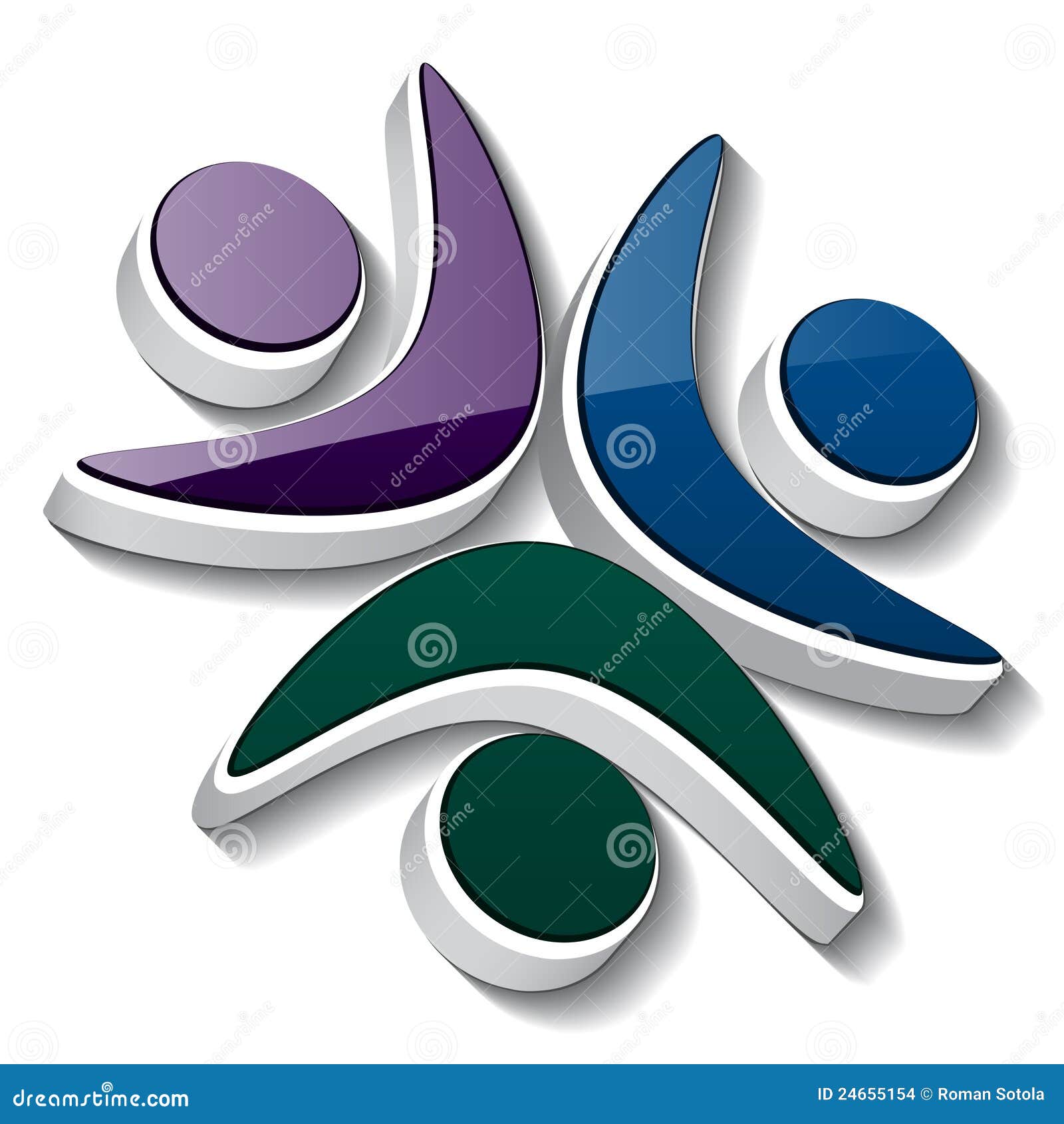 3d together people symbol stock vector. Illustration of communication ...