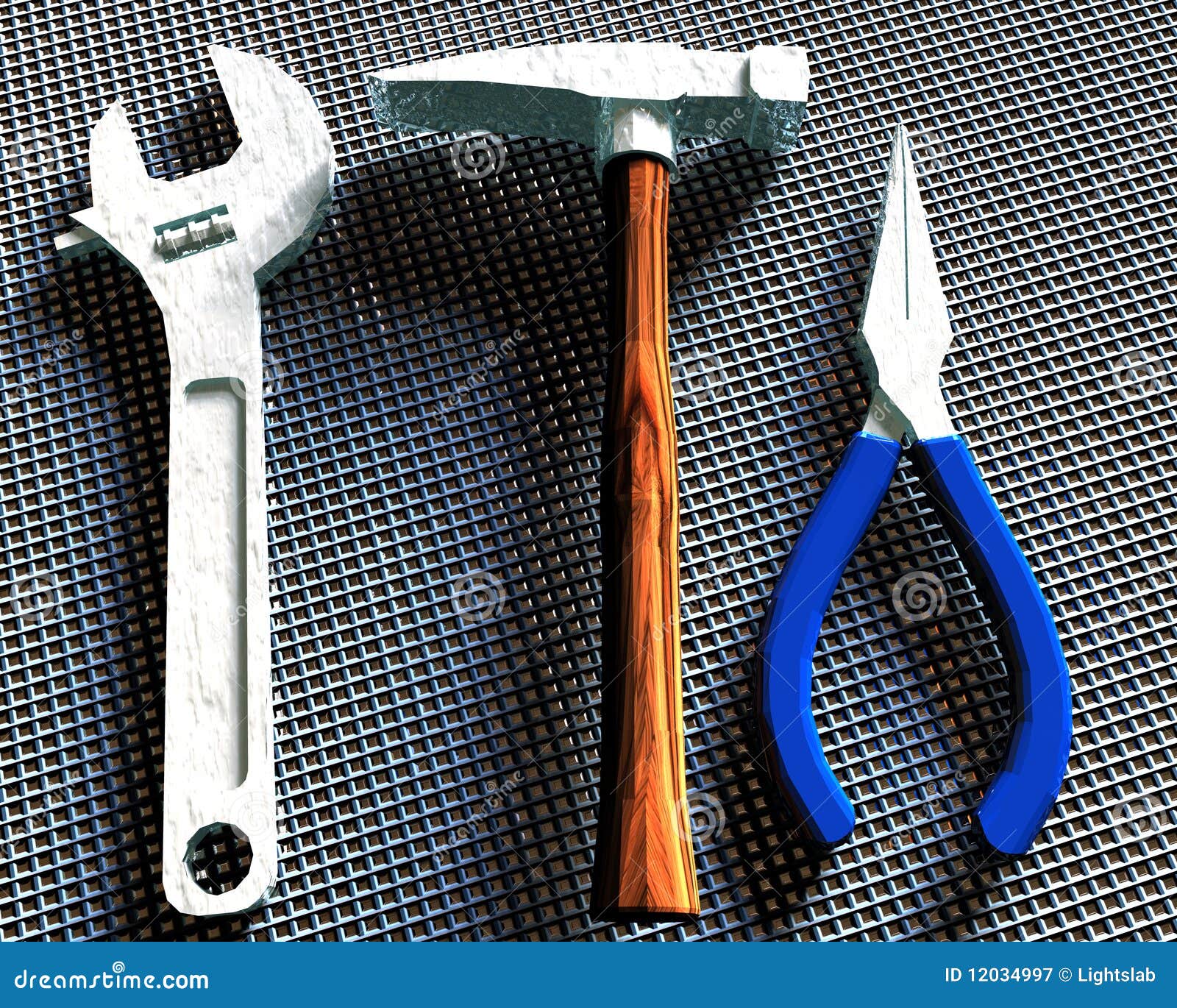 3d tools stock illustration. Illustration of equipment - 12034997