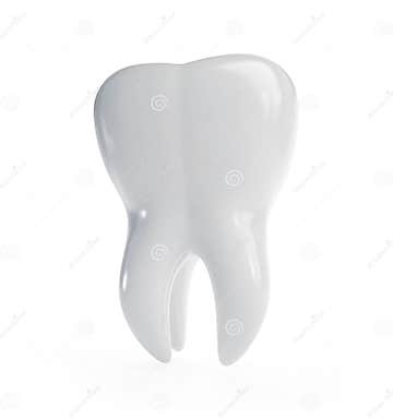3d Tooth on a White Background Stock Illustration - Illustration of ...