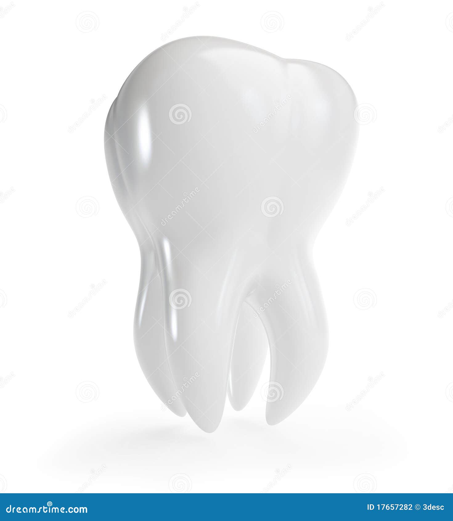 3d Tooth on a White Background Stock Illustration - Illustration of ...