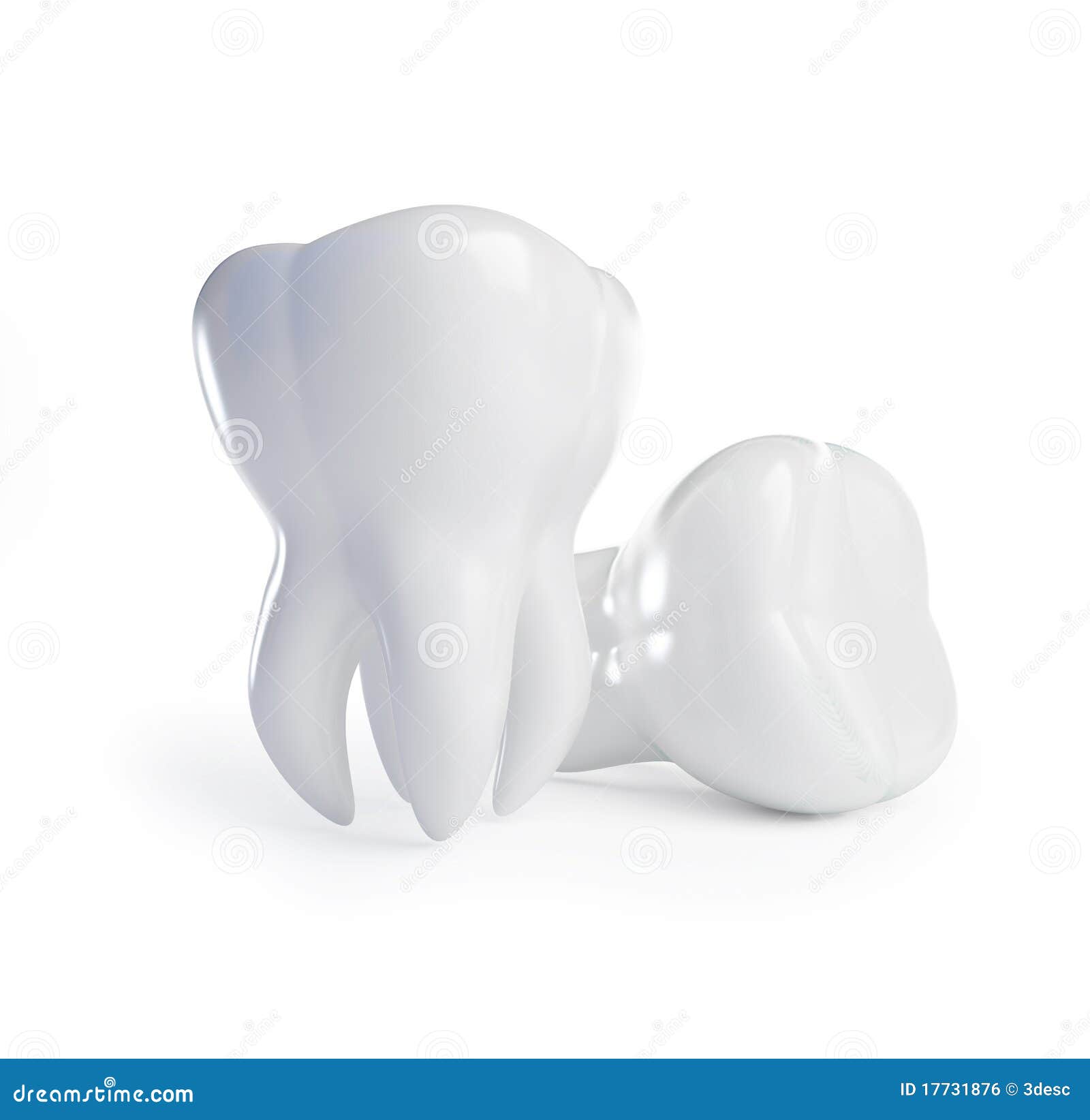 3d Tooth on a White Background Stock Illustration - Illustration of ...