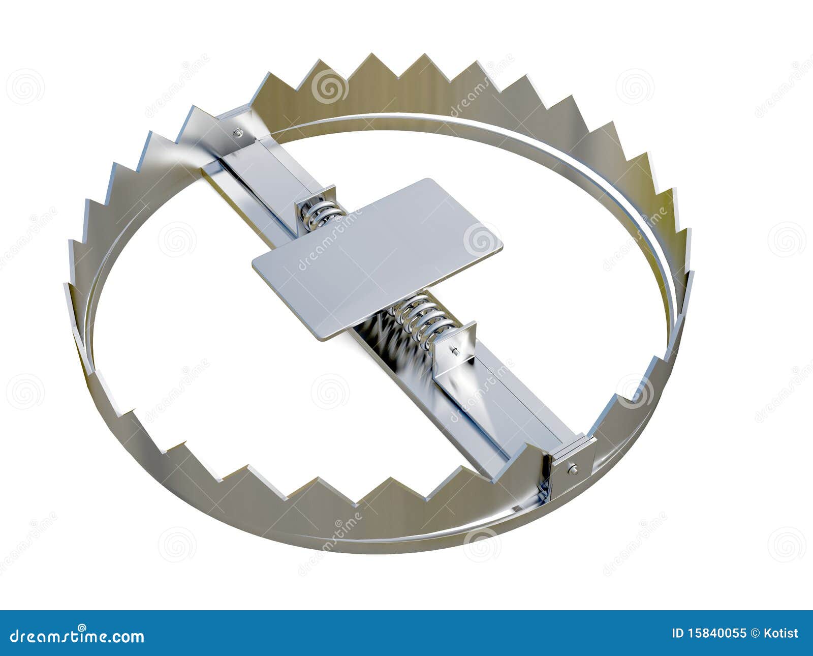 3d trap stock illustration. Illustration of iron, mantrap - 15840055