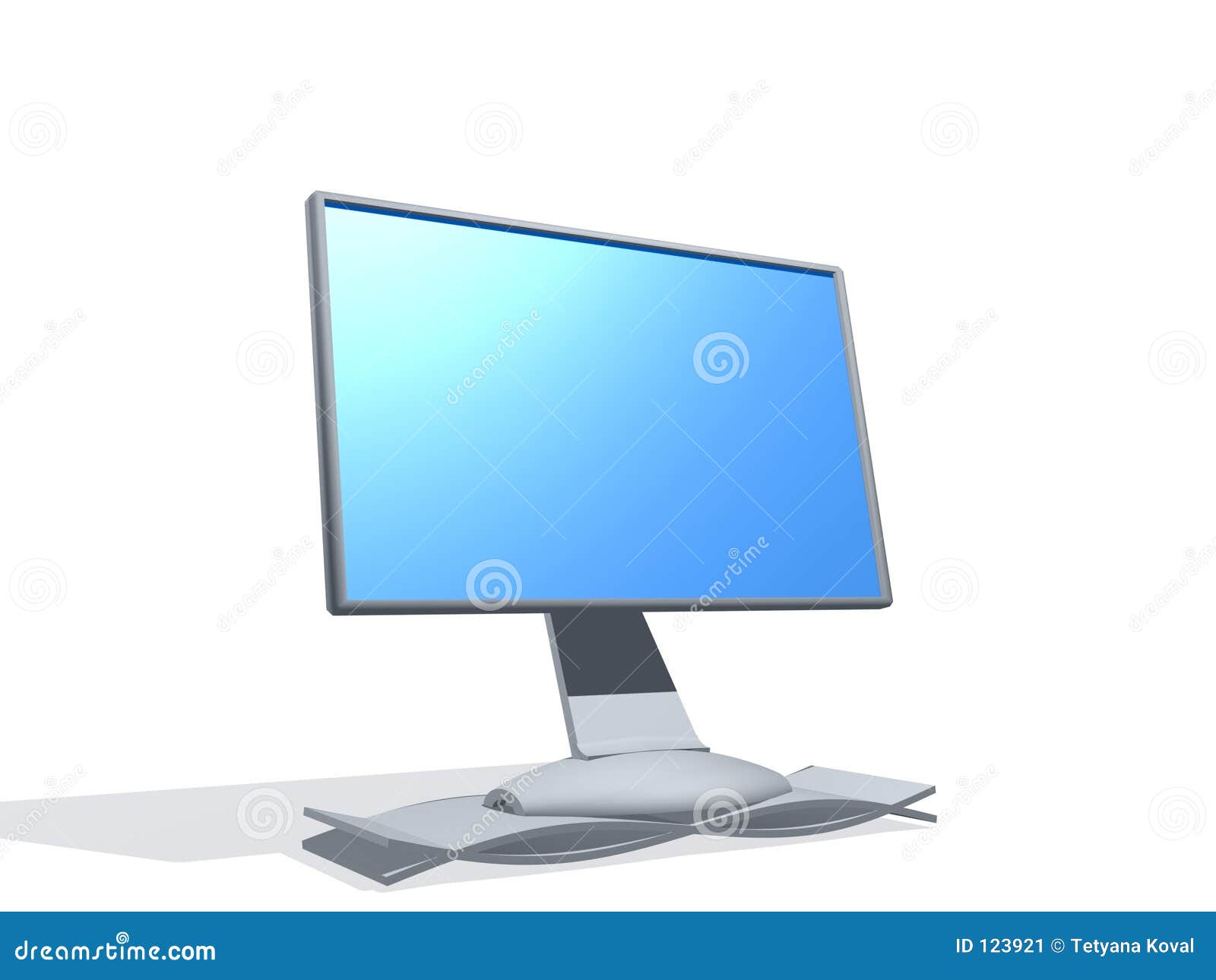 3d tv monitor stock illustration. Illustration of digital - 123921