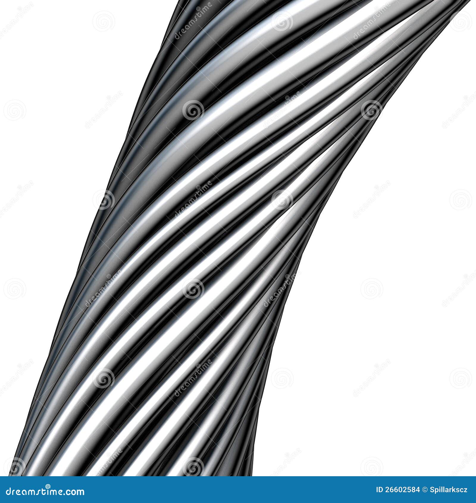 Twisted Cable Isolated On White Background, Icon Vector Illustration ...