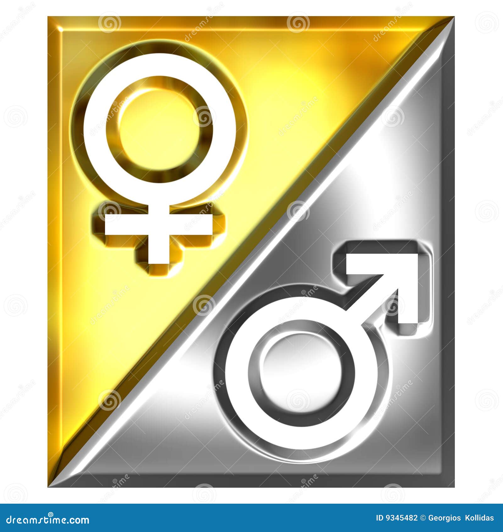 3D Unisex Sign stock illustration. Illustration of graphic - 9345482