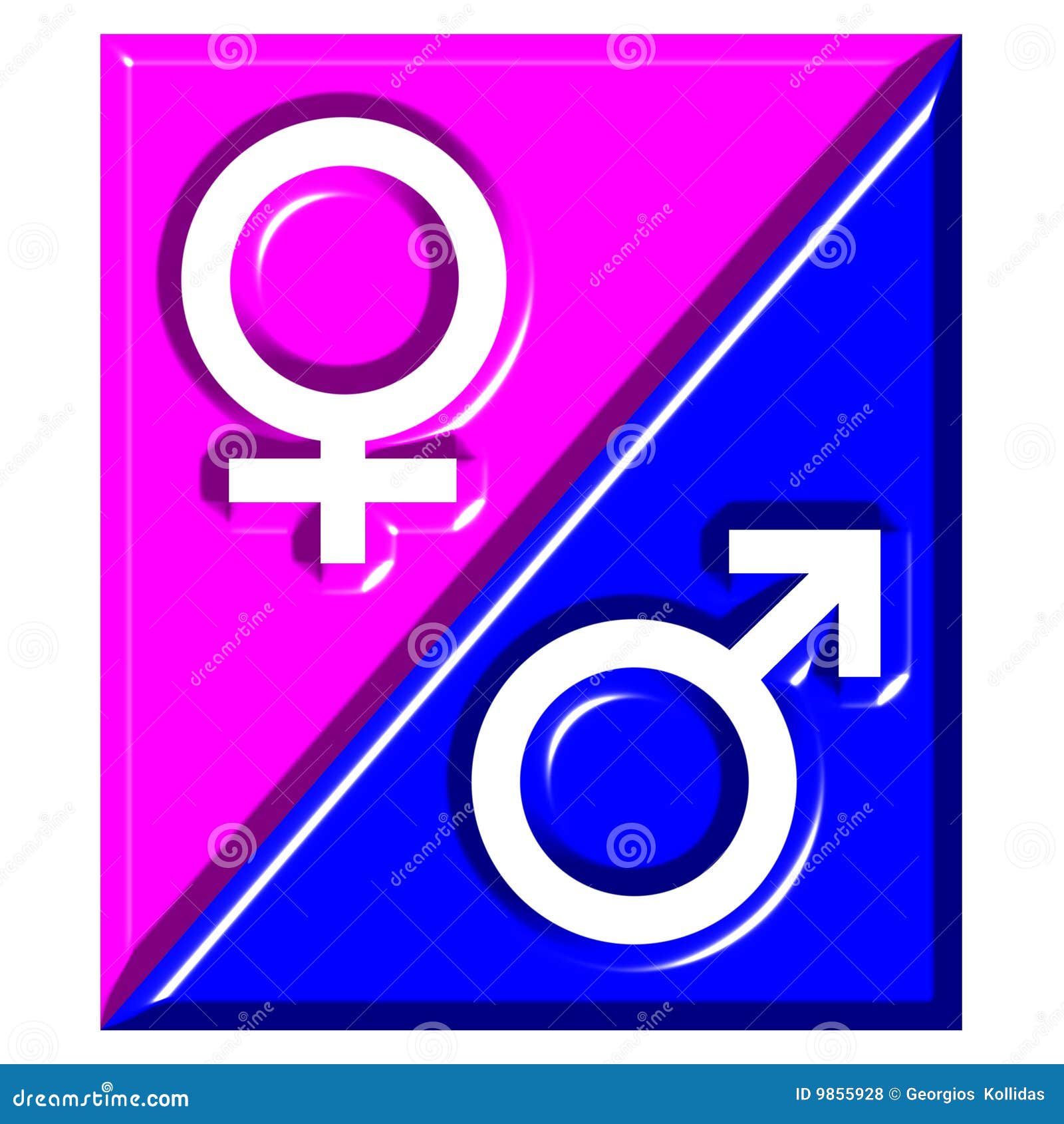 3D Unisex Sign Stock Photography | CartoonDealer.com #9345482