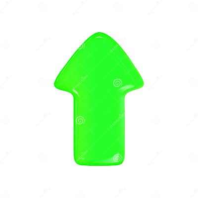 3d Up Arrow Pointing Green Color. Vector Stock Vector - Illustration of ...