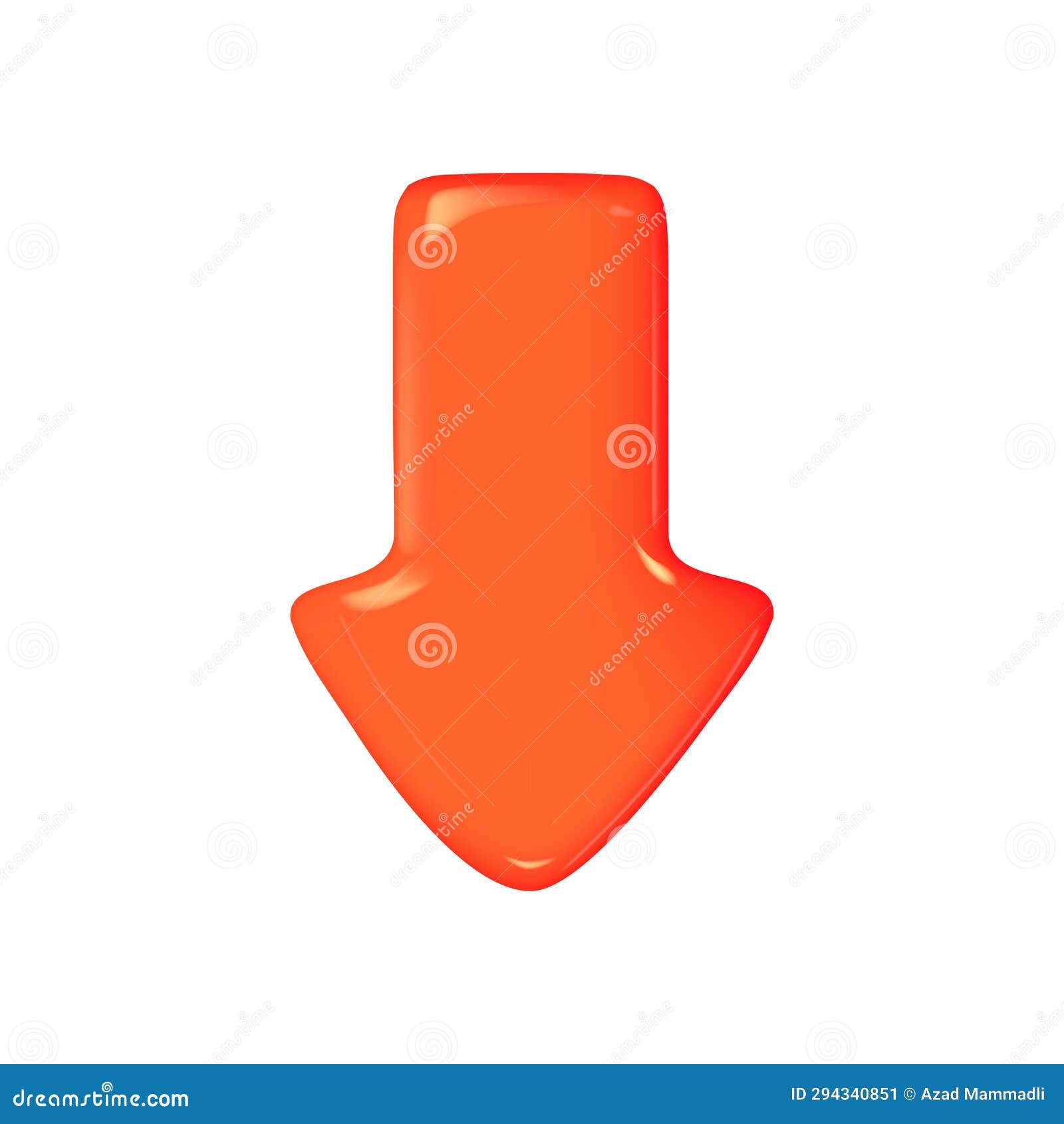 3d Up Arrow Pointing Red Color. Vector Stock Vector - Illustration of ...
