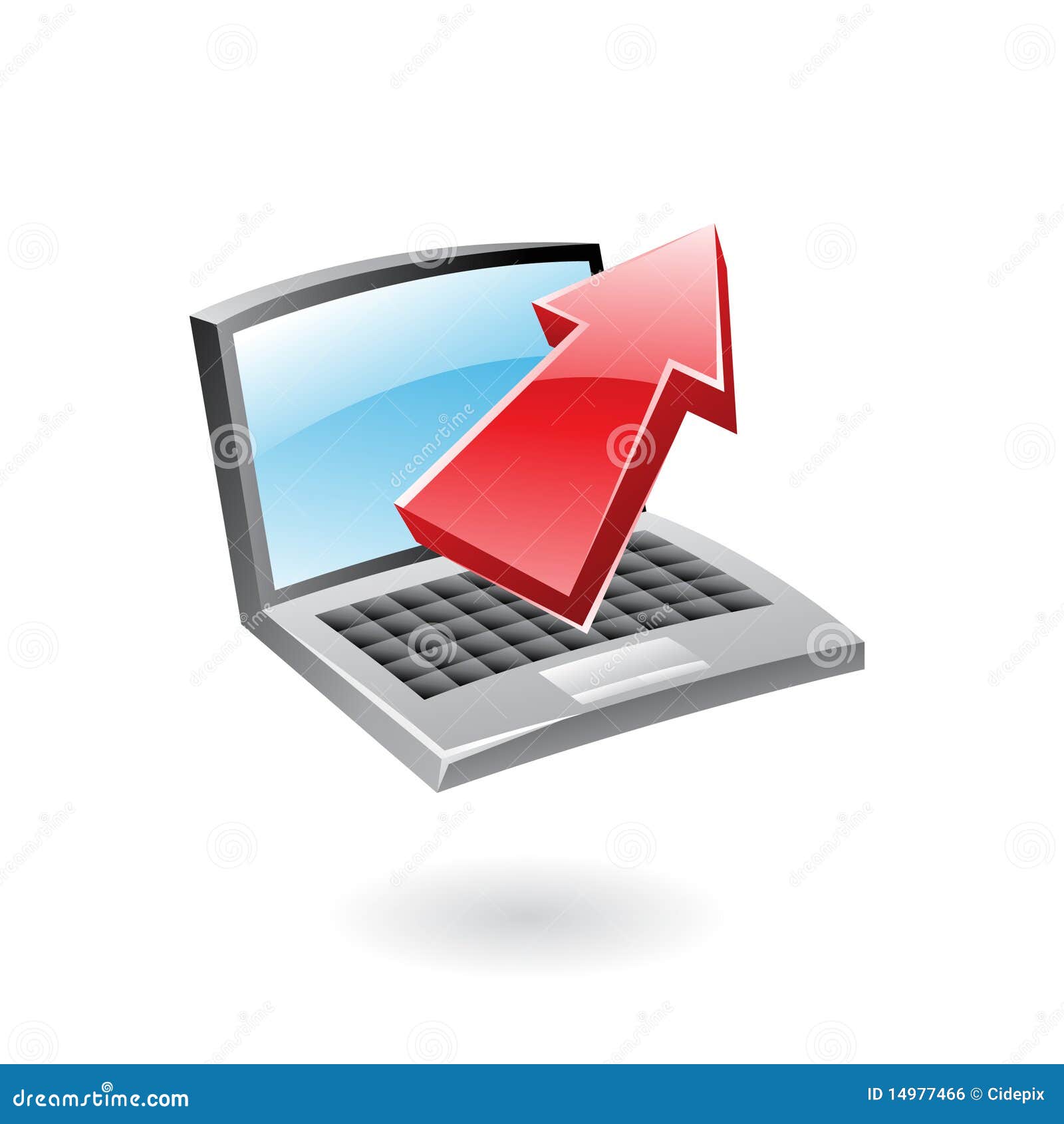 3d upload icon stock vector. Illustration of blue, shape - 14977466