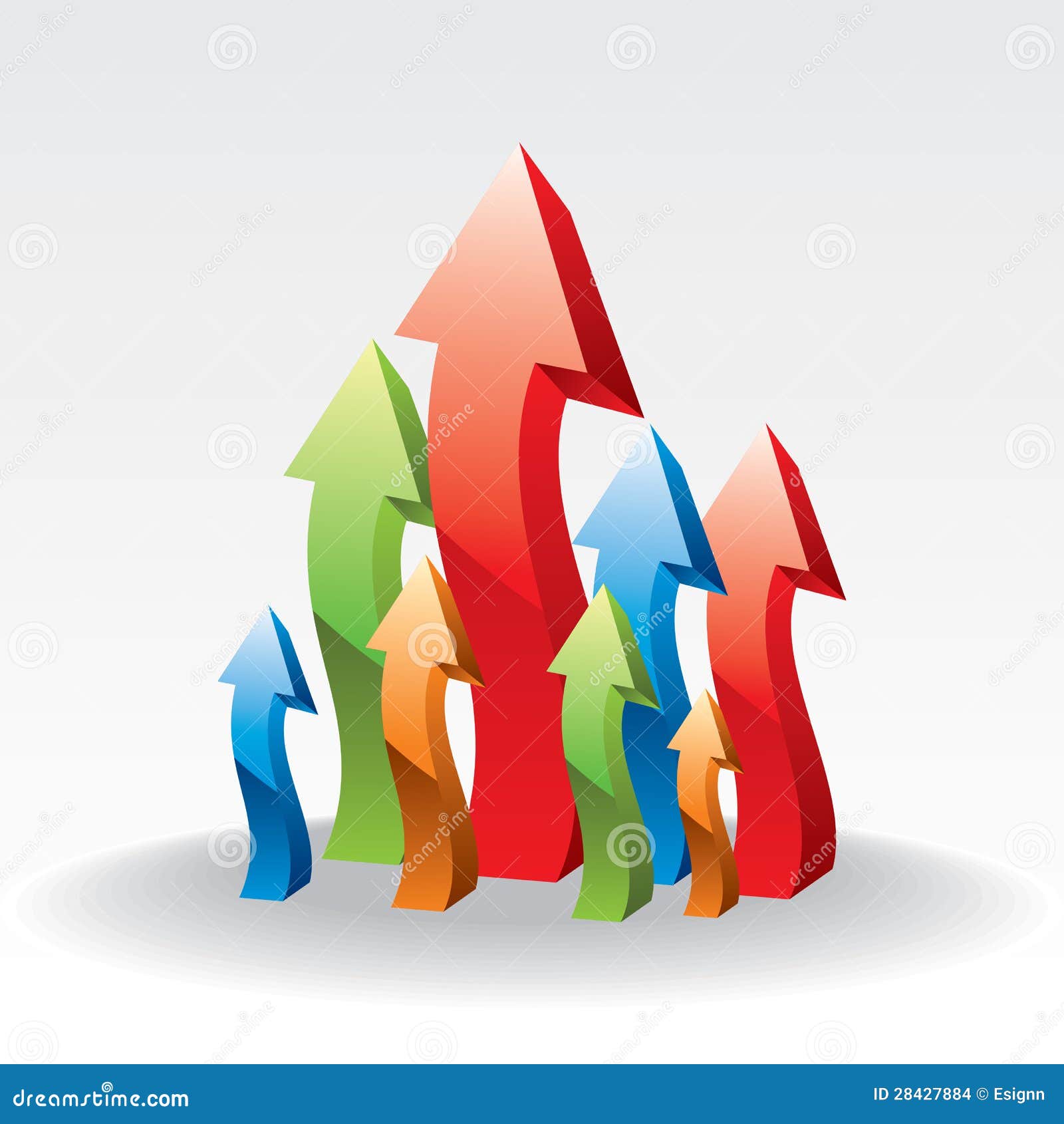 3d upward arrow stock vector. Illustration of button - 28427884