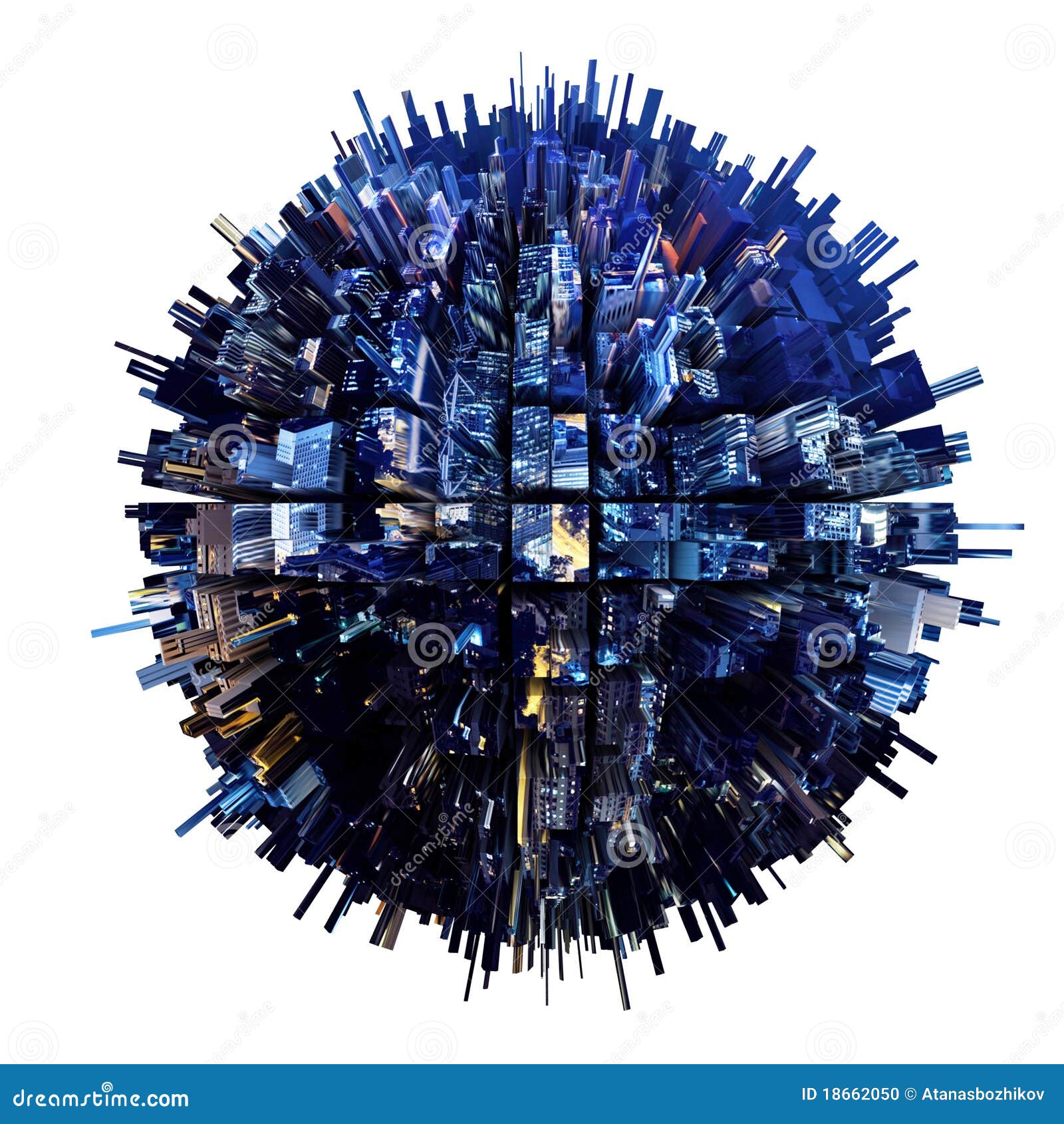 3D Urban Planet stock illustration. Illustration of path - 18662050