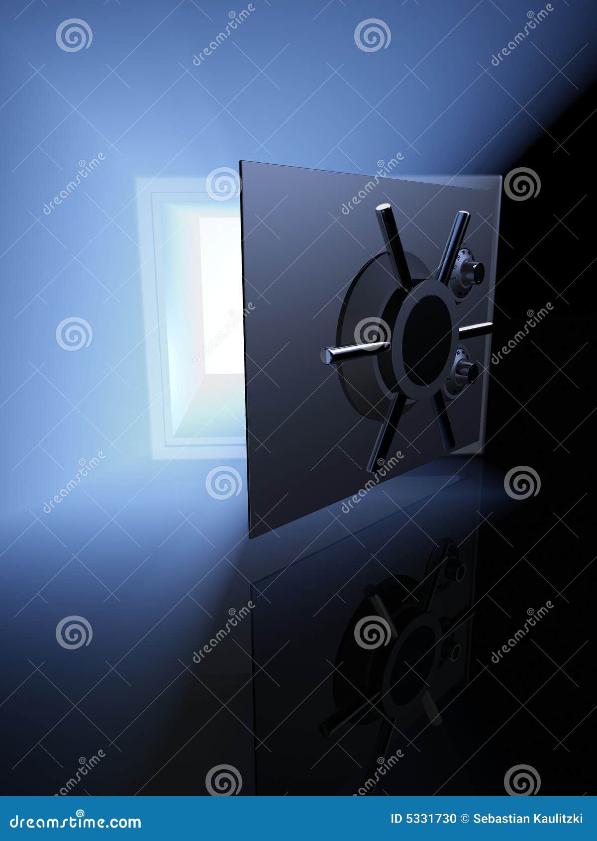 3d vault stock illustration. Illustration of cash, crime - 5331730