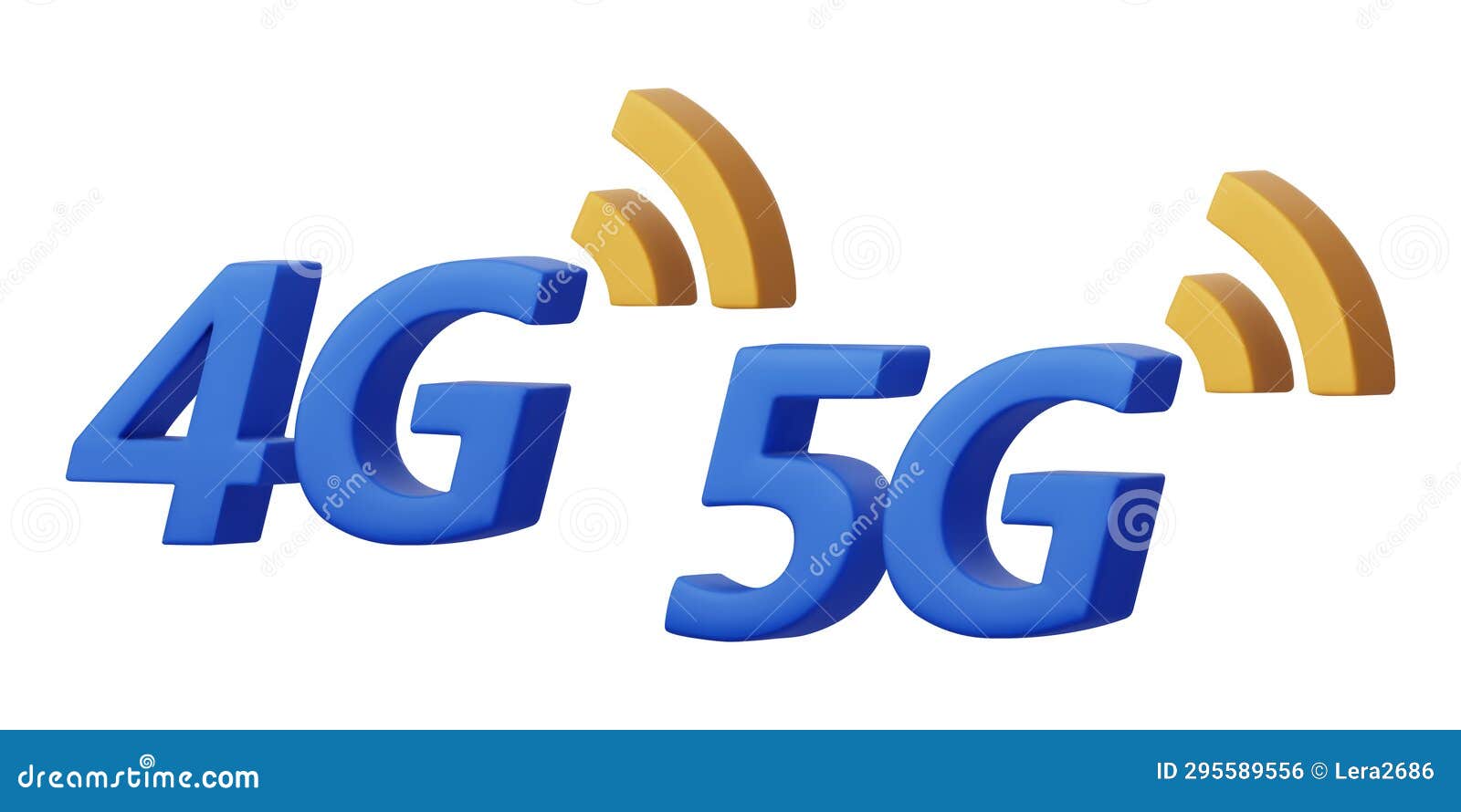 3D Vector 4G, 5G Icons. Wireless Communication Technology Concept. High ...