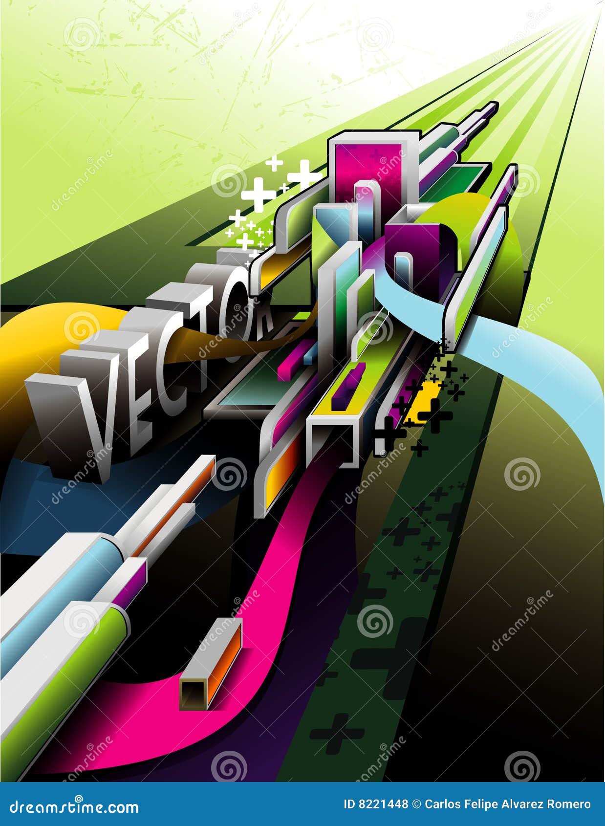 3d Vector Abstract Composition Stock Vector - Illustration of ... 3d Vector Abstract Composition Stock Vector - Illustration of ...