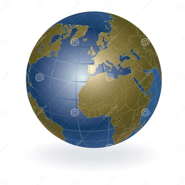 3D vector globe stock vector. Illustration of countries - 4681584