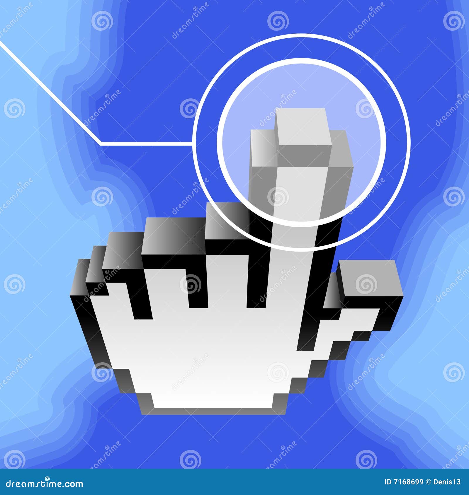 3d vector hand cursor stock vector. Illustration of digital - 7168699