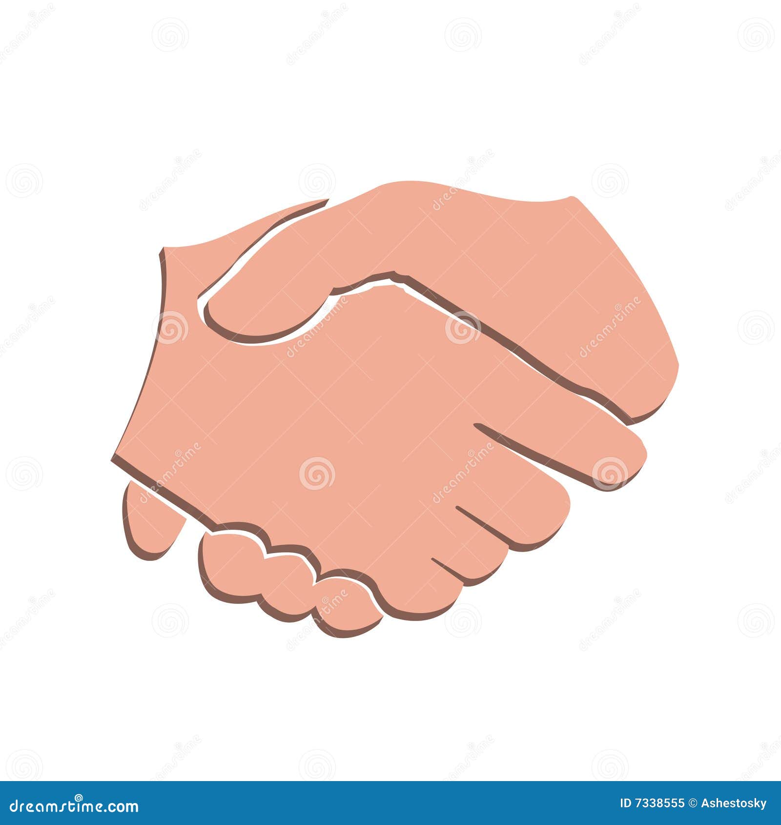 3d vector handshake stock vector. Illustration of skin - 7338555