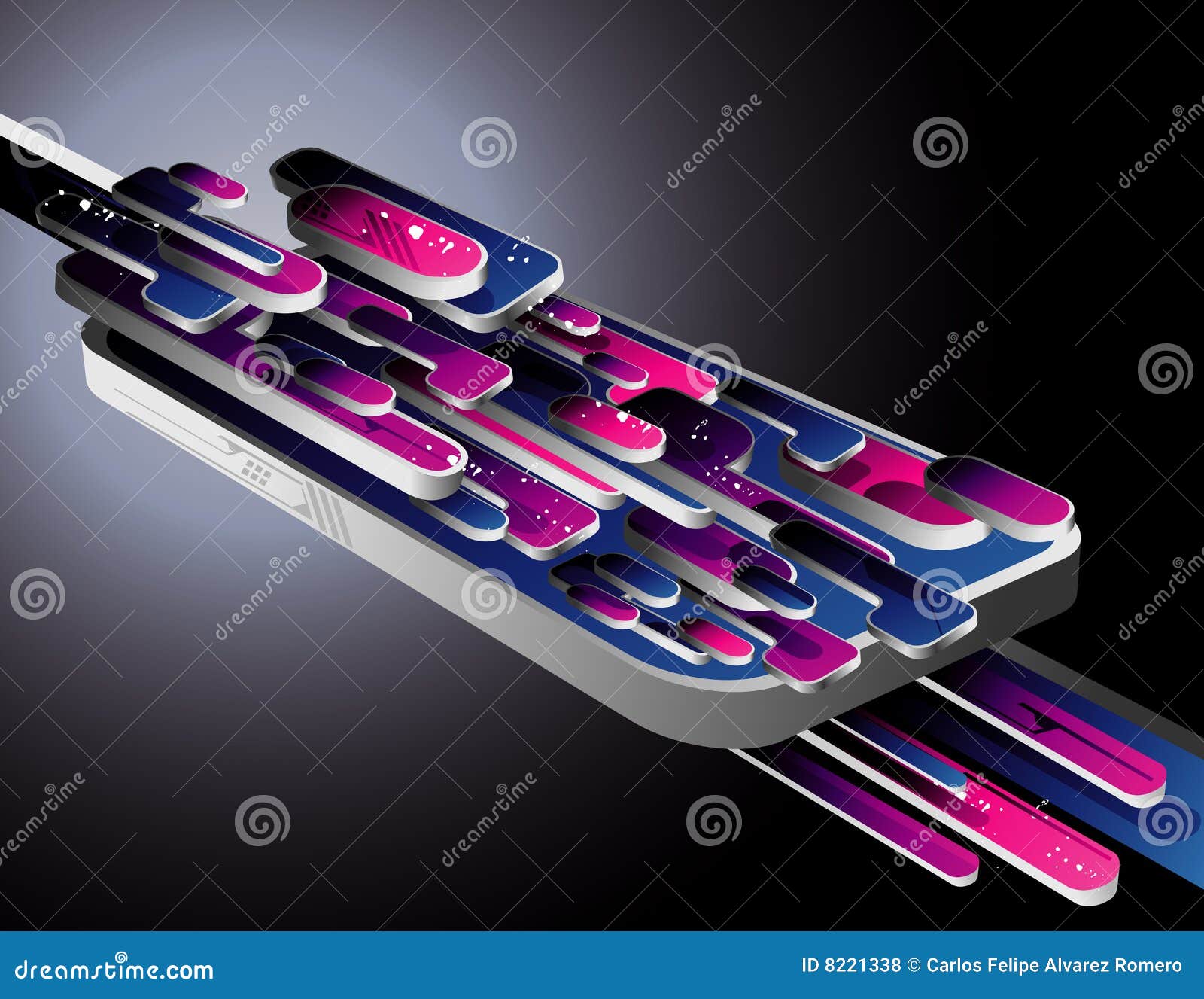 3d vector illustration stock vector. Illustration of lines - 8221338