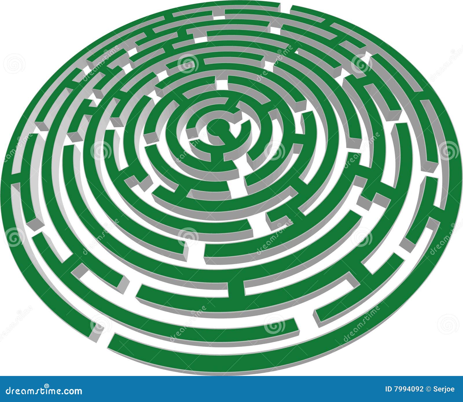 3d vector labyrinth stock vector. Illustration of confusion - 7994092