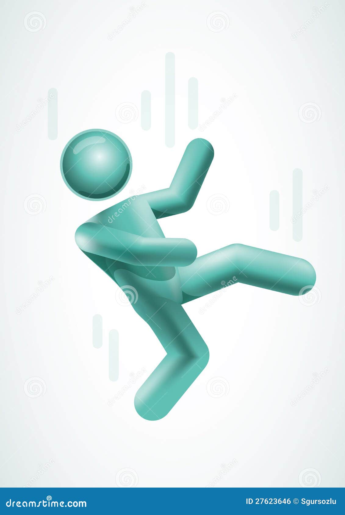 3d Vector Man Falling Down. Stock Vector - Illustration of toon, fall ...