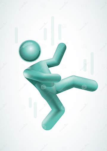 3d Vector Man Falling Down. Stock Vector - Illustration of toon, fall ...