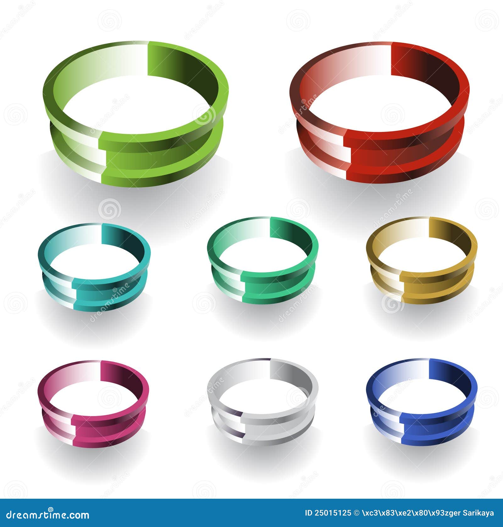 3d Vector Ring stock illustration. Illustration of design - 25015125